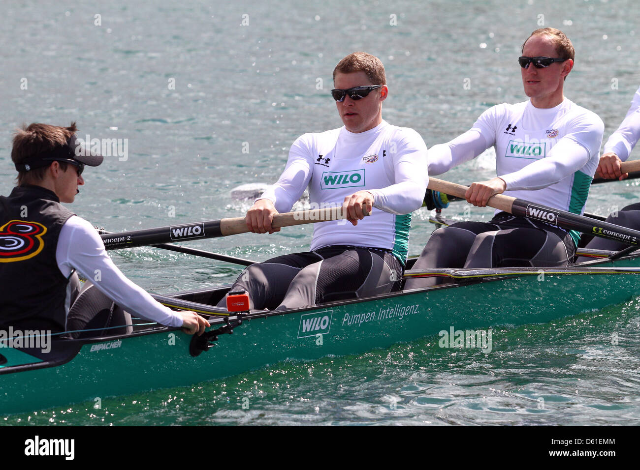 Cox Martin Sauer (L-R), Kristof Wilke and Florian Mennigen of Germany's ...