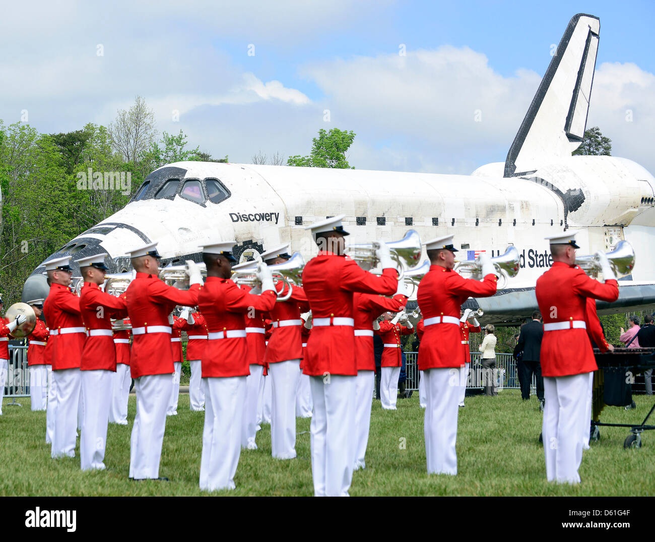 Presidents Own Marine Marching Band performs at the ceremony where the ...
