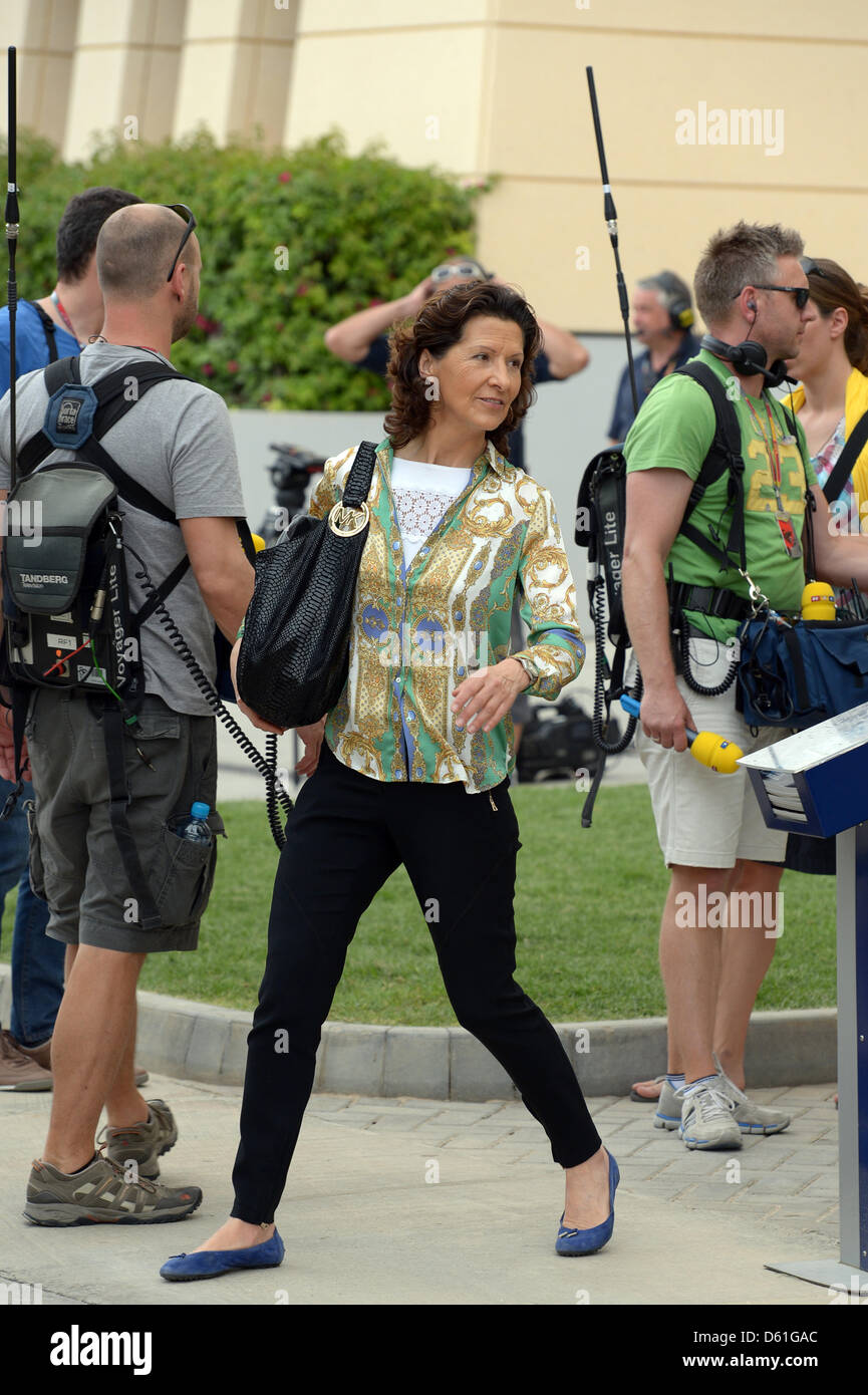 Austrian television journalist Antonia Rados seen in the paddock before ...