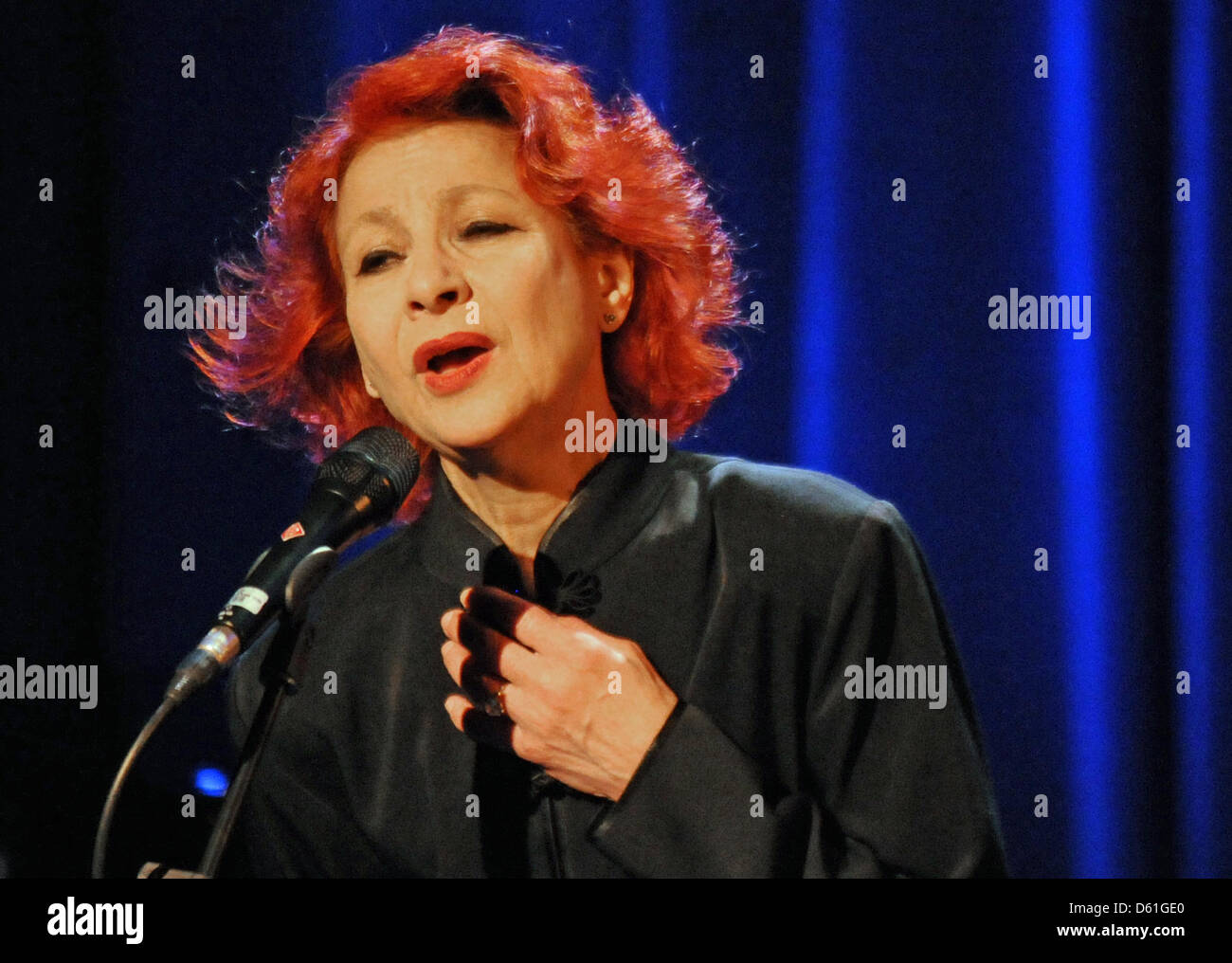 Israeli singer and actress Esther Ofarim performs on stage at the Savoy ...