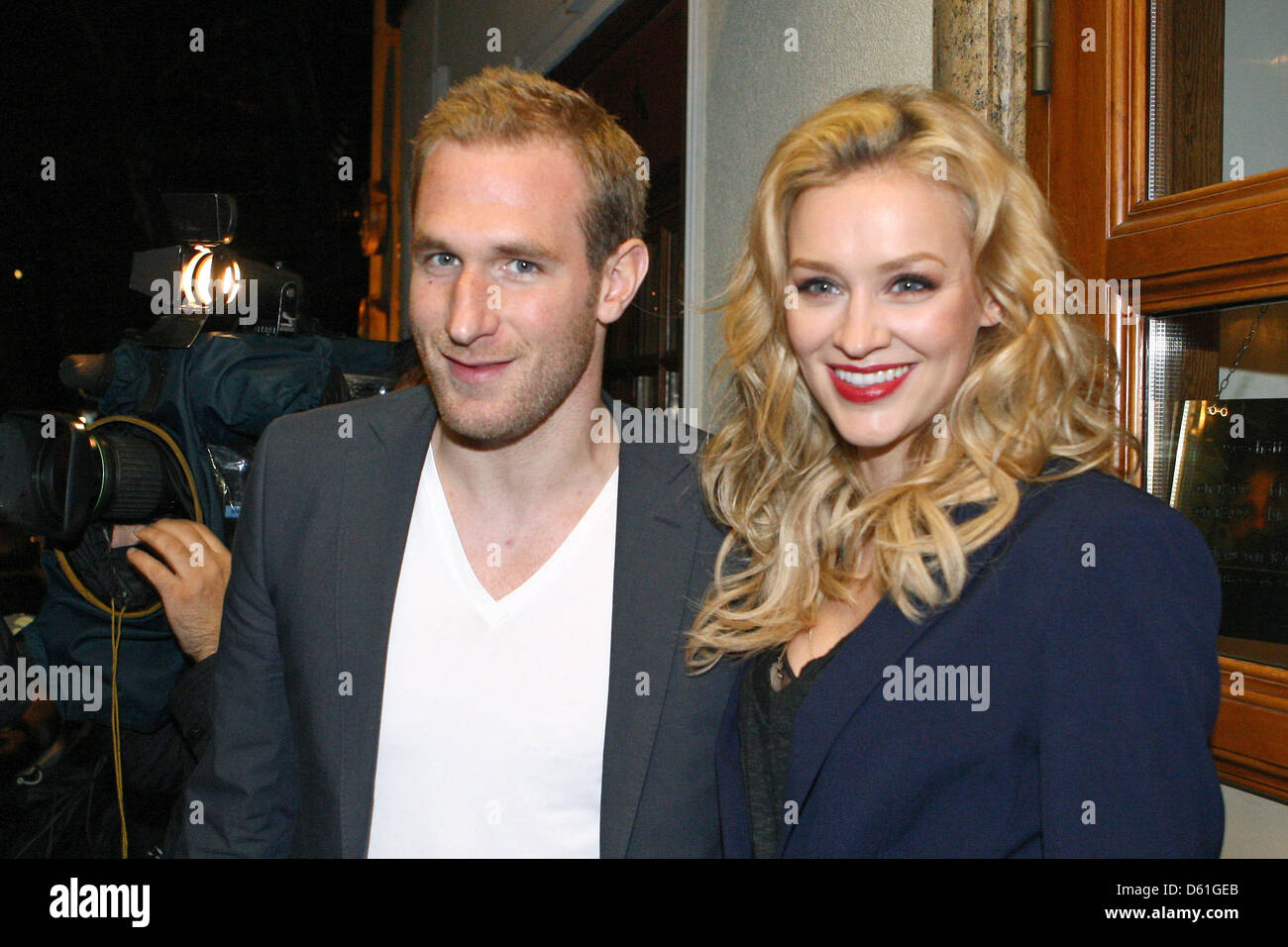 Florian Kringe, player of Borussia Dortmund and his girlfriend Verena ...