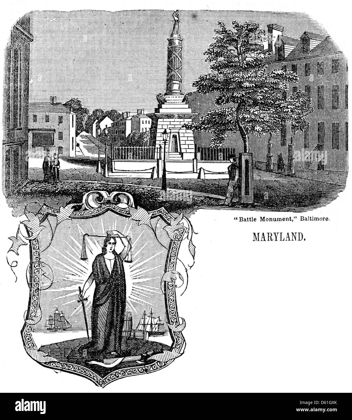 An illustration from the 1860 'Pictorial Description of the United ...