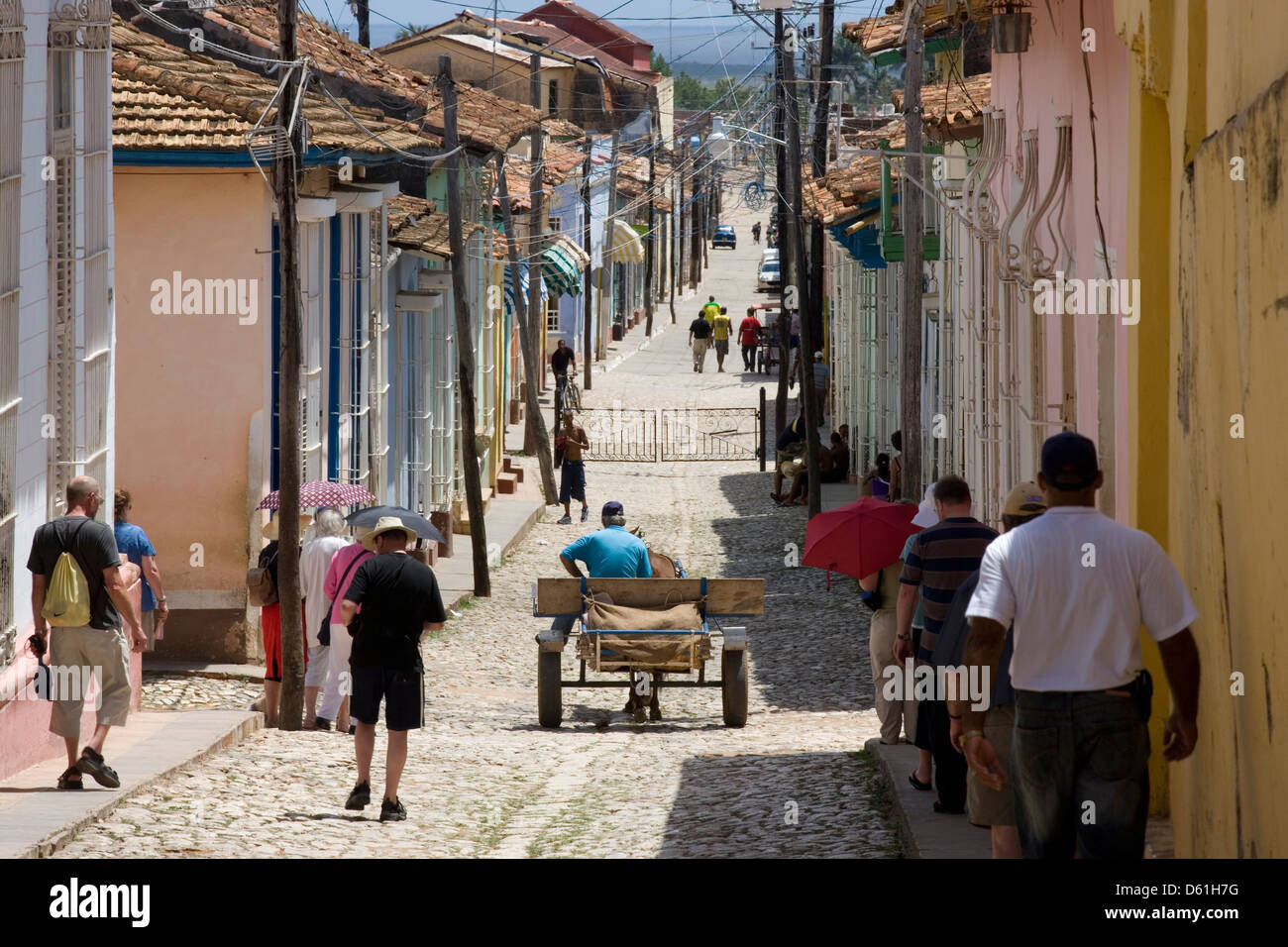 Trinidad: street behind Plaza Major Stock Photo - Alamy
