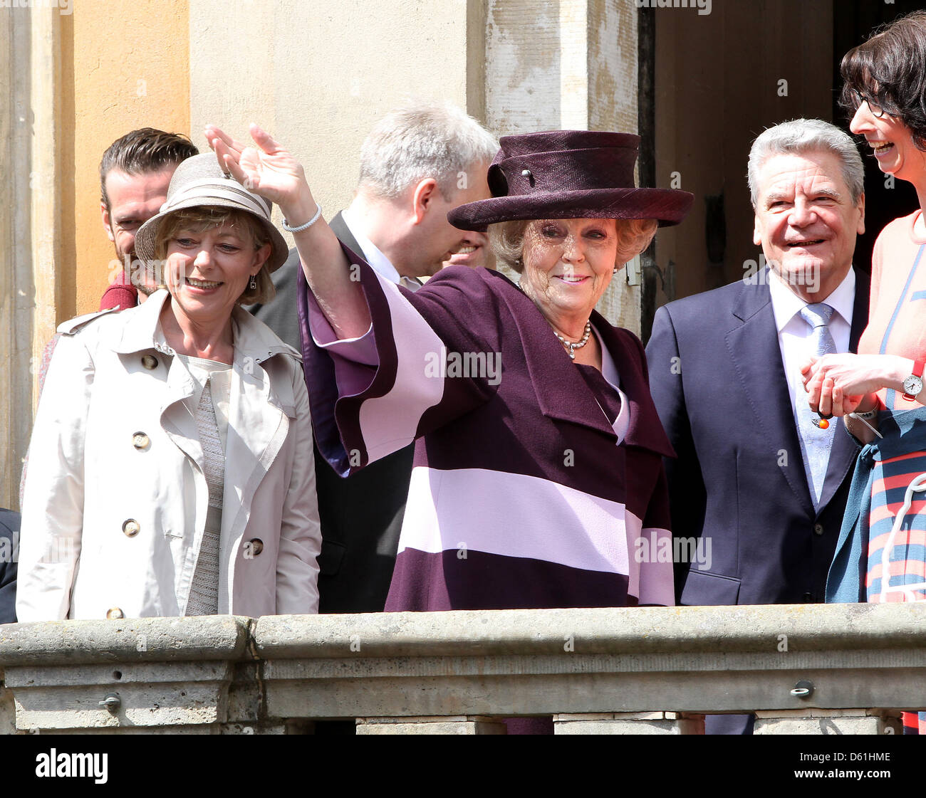 Queen Beatrix of The Netherlands and president Joachim Gauck of Germany ...