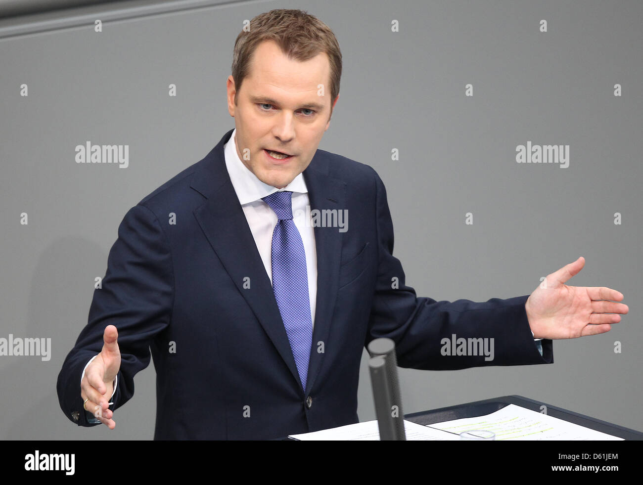 German Health Minister Daniel Bahr speaks at the German Bundestag in ...