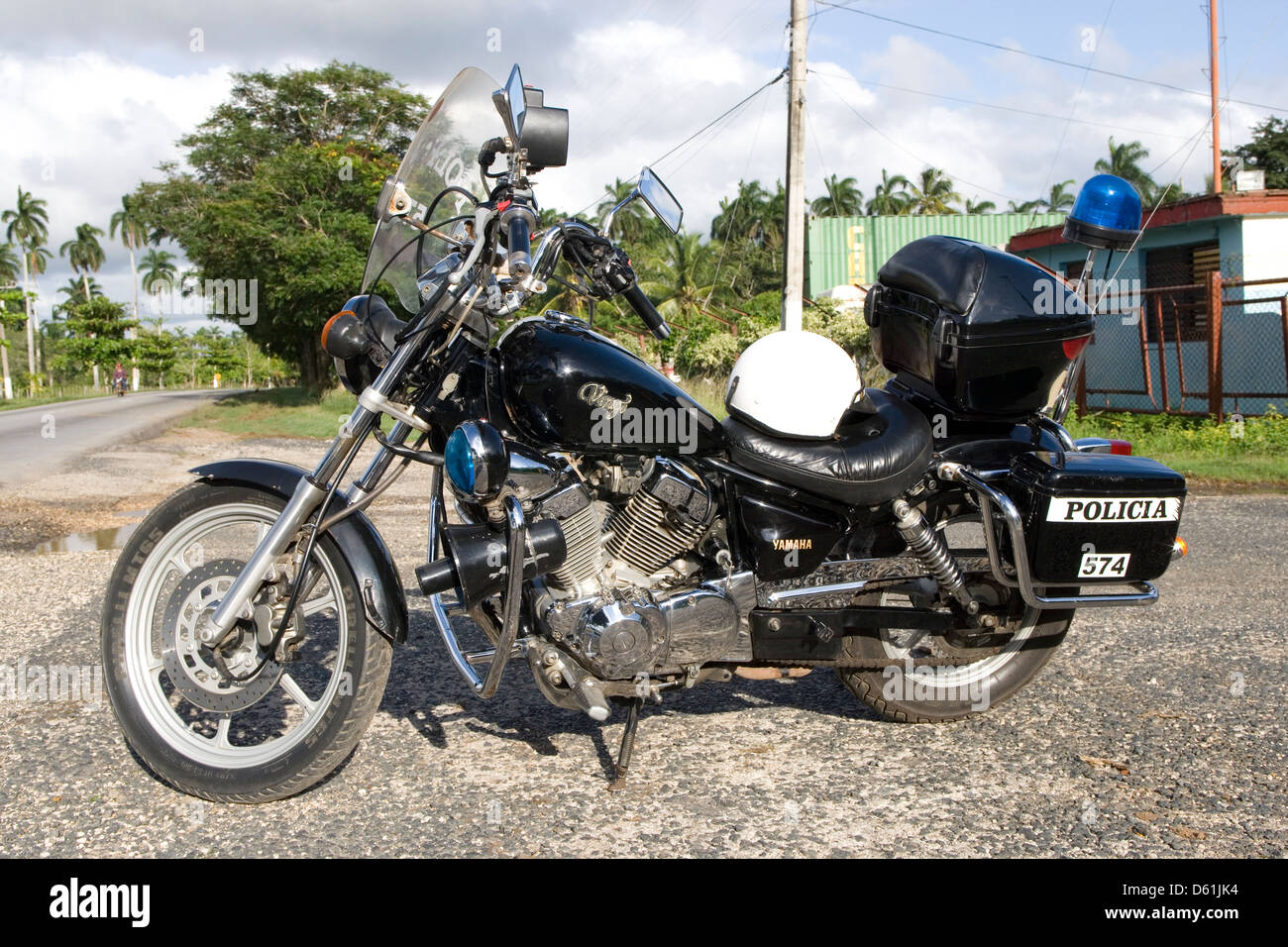 Cuba: police motorcycle Stock Photo - Alamy