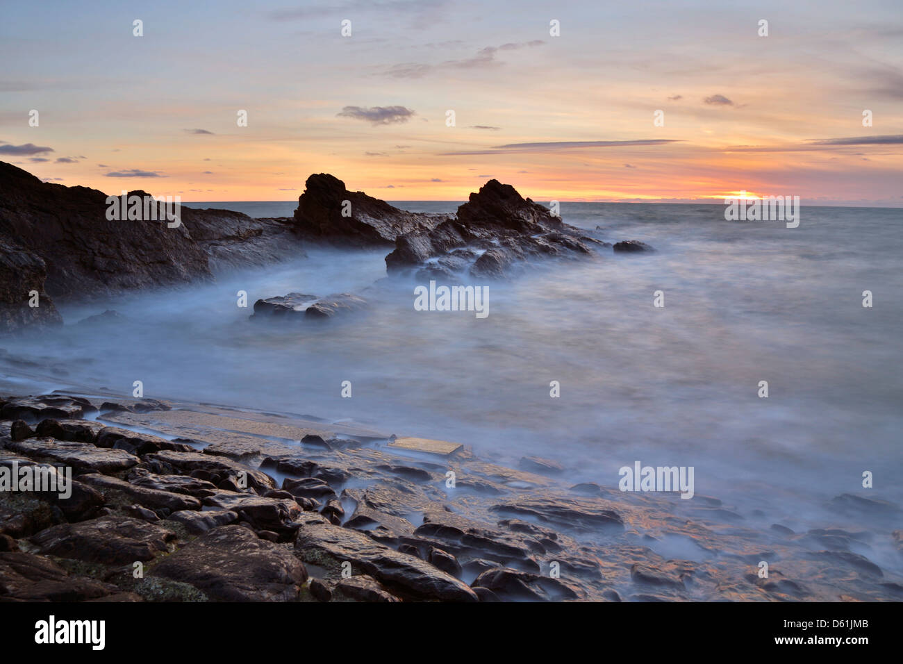 Cornwall beach sunset hi-res stock photography and images - Alamy