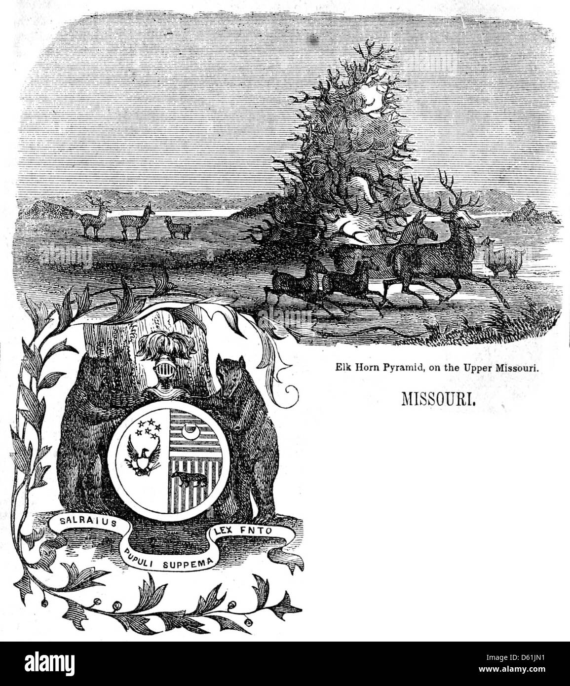 This 1860 image illustrates the geographical features of the United ...