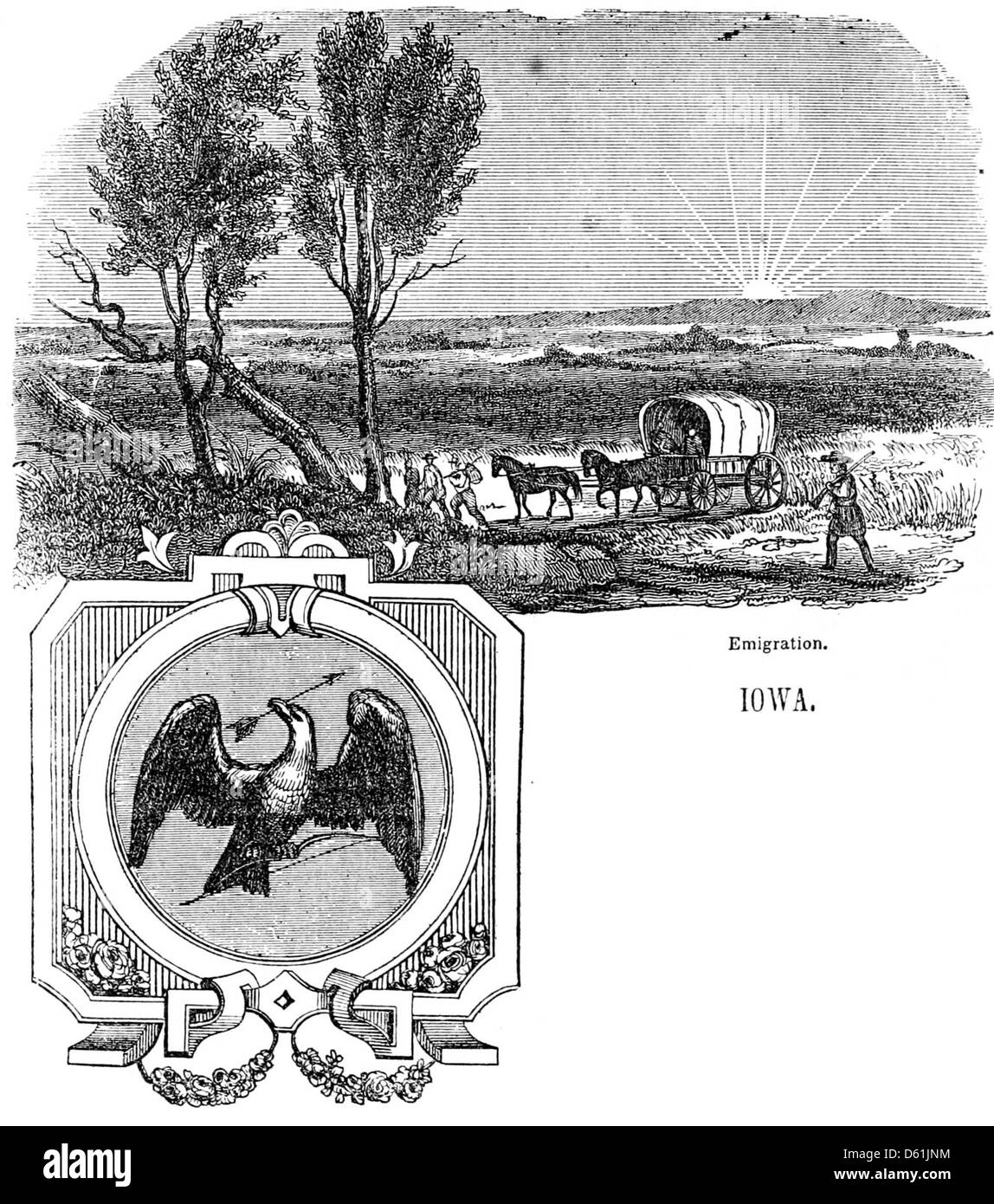 This 1860 pictorial description of the United States provides an ...