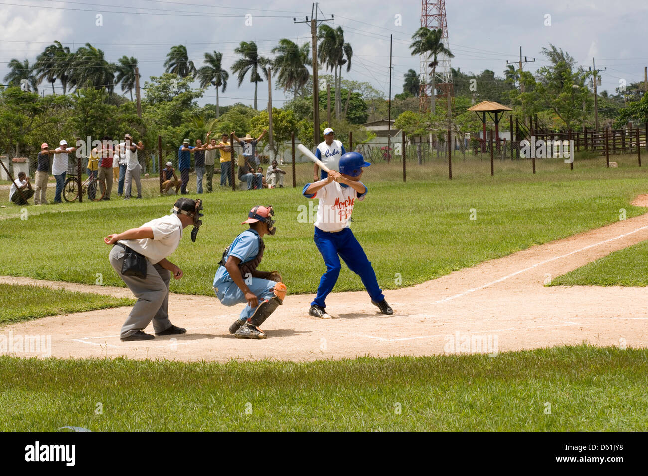 Cuba: baseball game - batter Stock Photo - Alamy