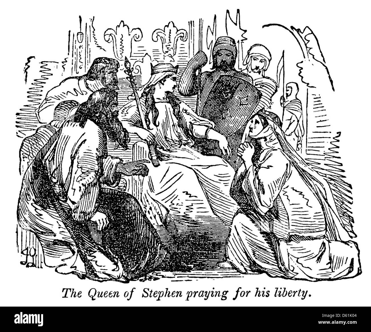 A 1854 illustrated history of England, likely showcasing key historical ...