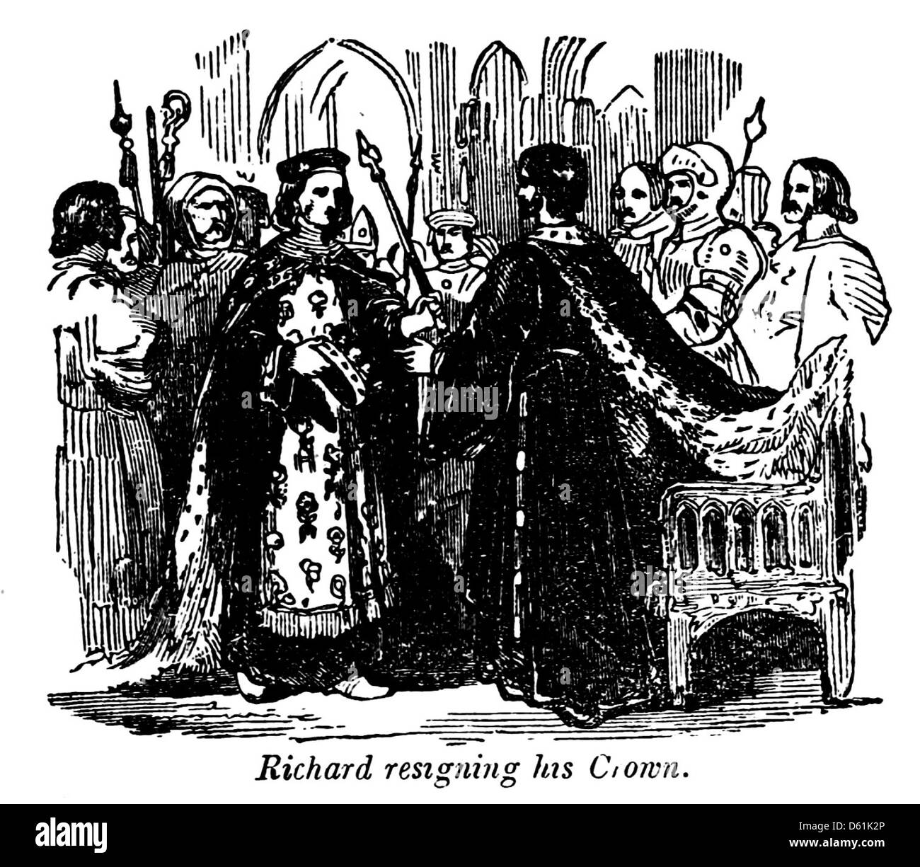 An 1854 depiction of the historic moment when Richard II of England ...