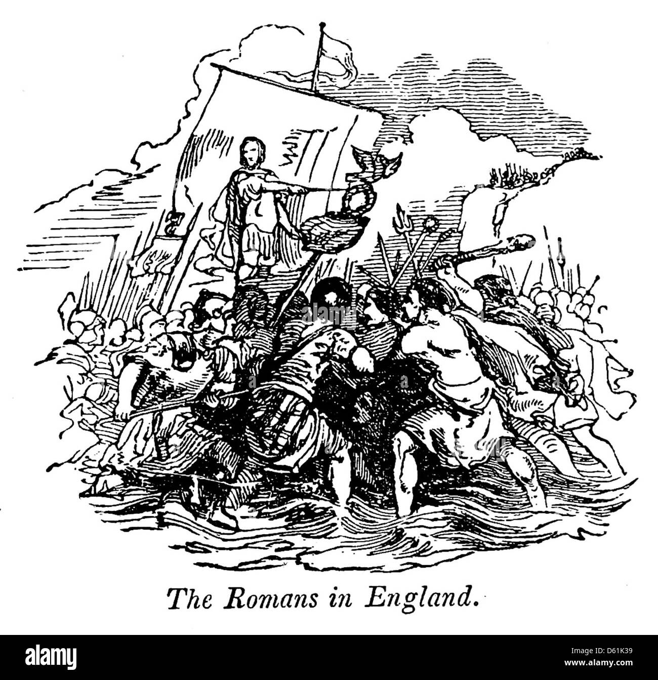 An illustration from the 1854 'Pictorial History of England,' depicting ...