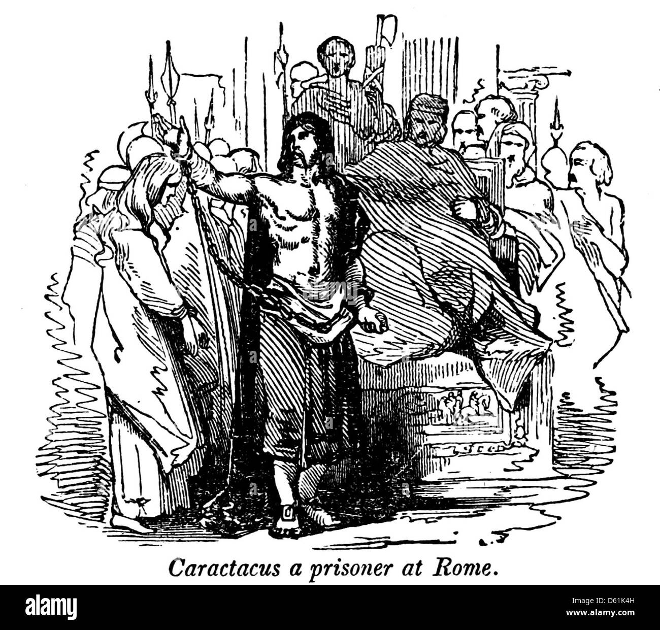 A 1854 illustration from 'A Pictorial History of England,' featuring ...