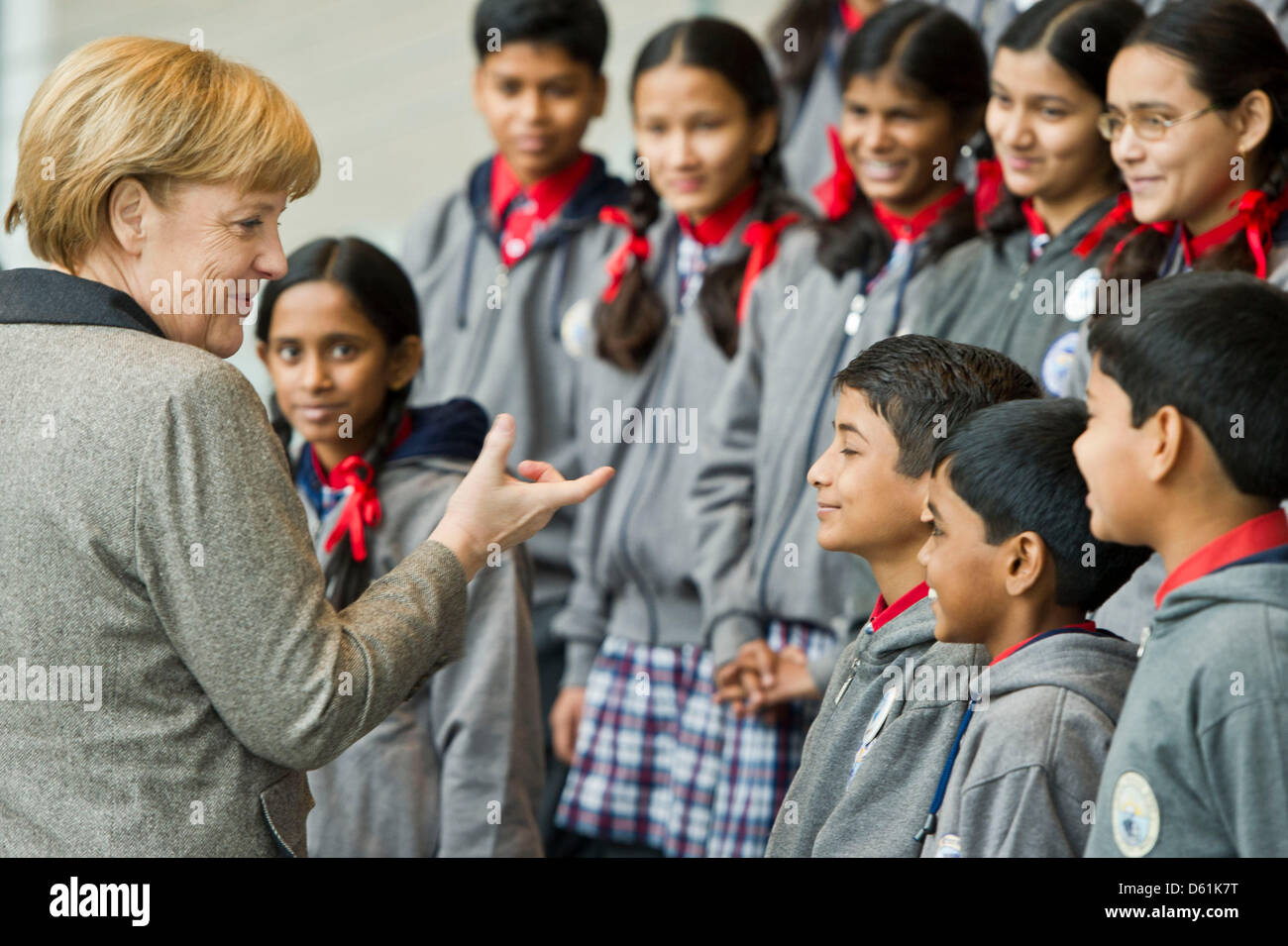 Berlin, Germany. 11th April 2013. German Chancellor Angela Merkel ...