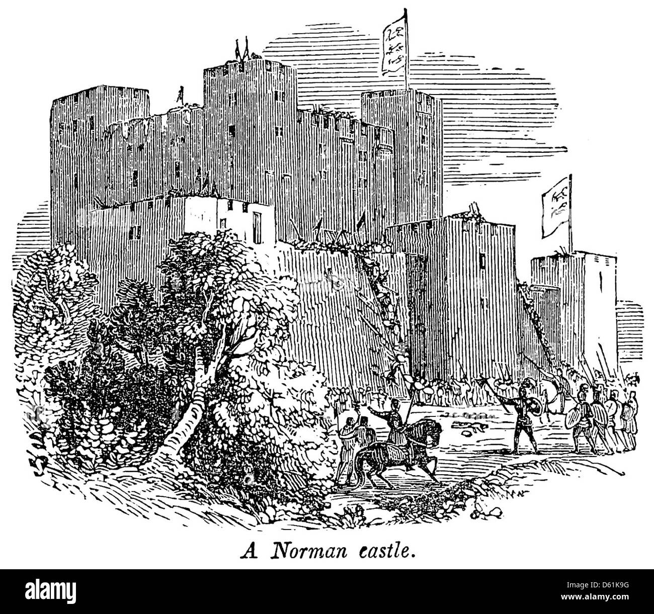 Medieval castle illustration hi-res stock photography and images - Alamy