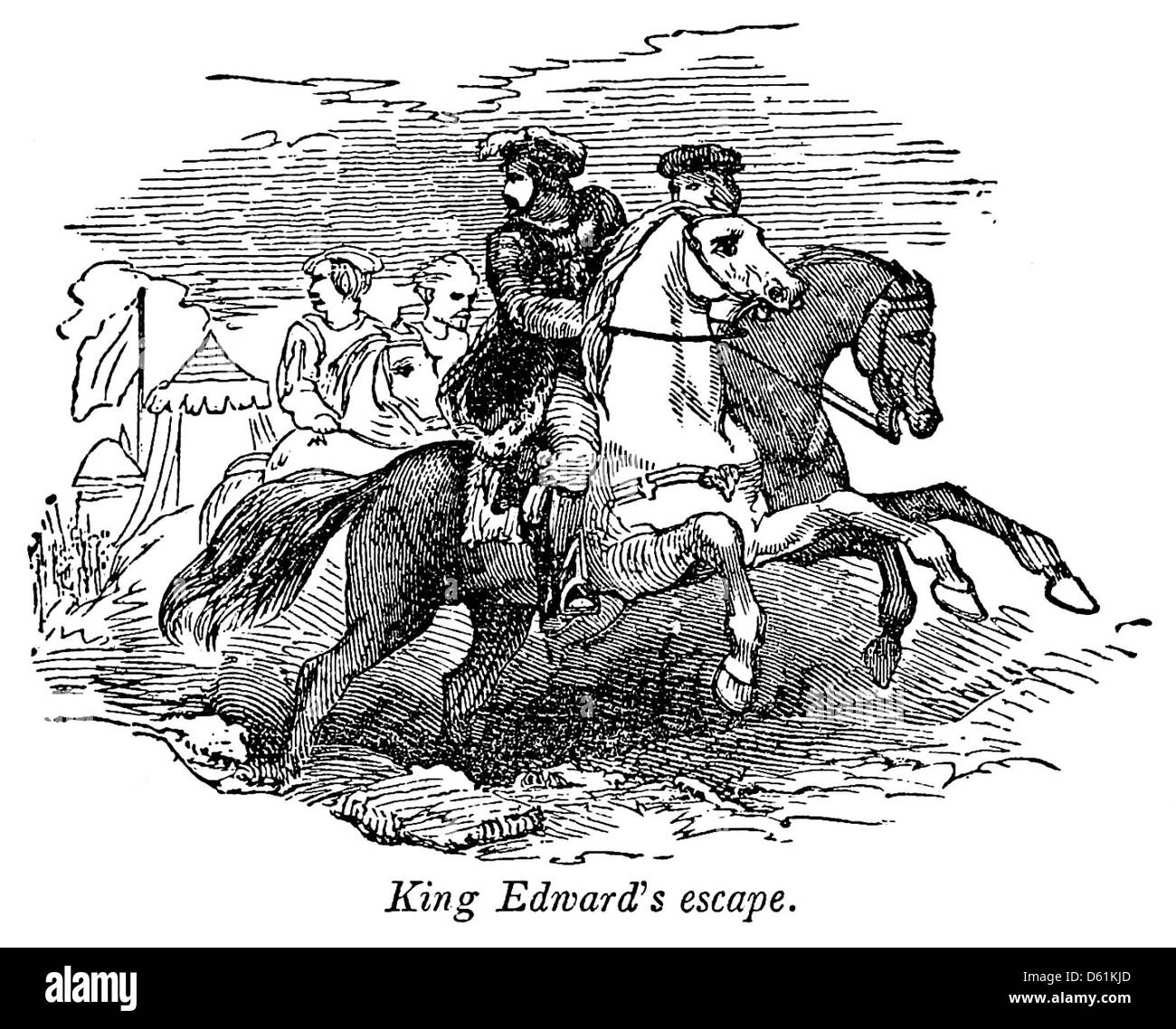 An illustration from 'A Pictorial History of England' depicting King ...