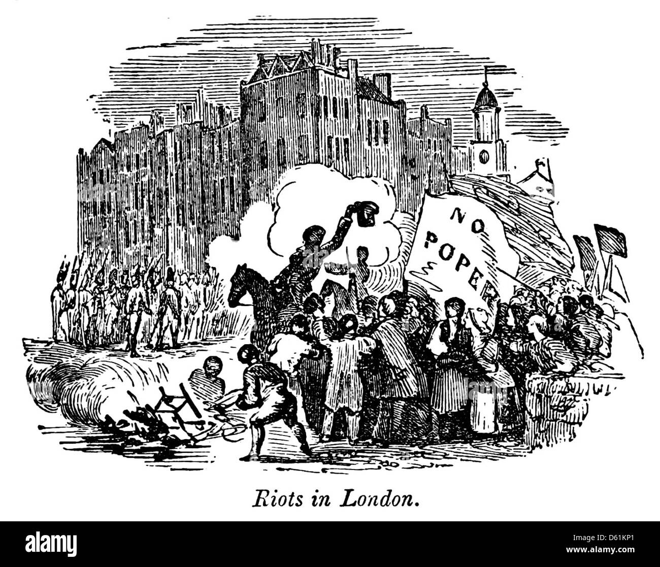 This 1854 image from 'A Pictorial History of England' illustrates the ...