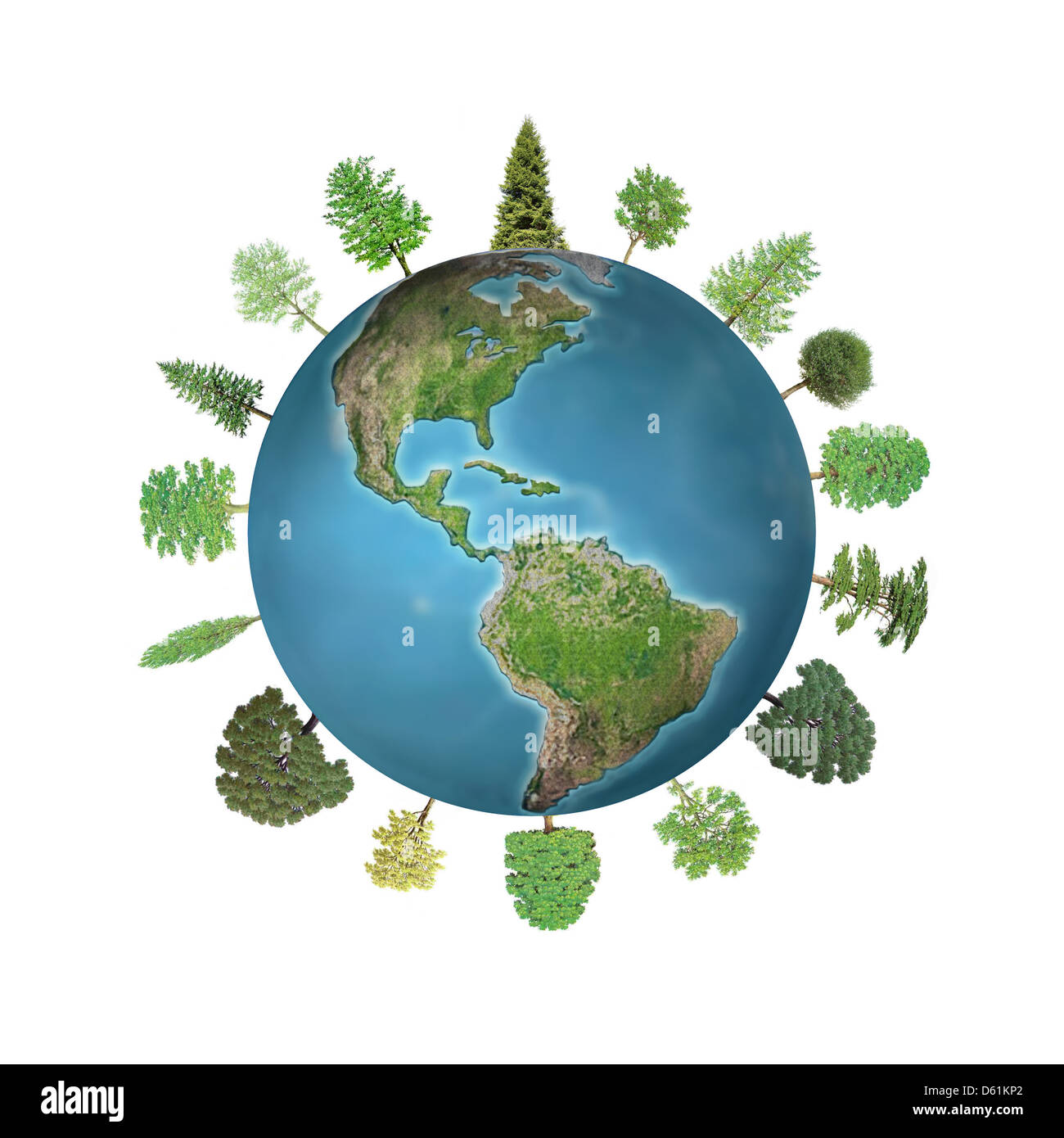 Green concept globe trees hi-res stock photography and images - Alamy