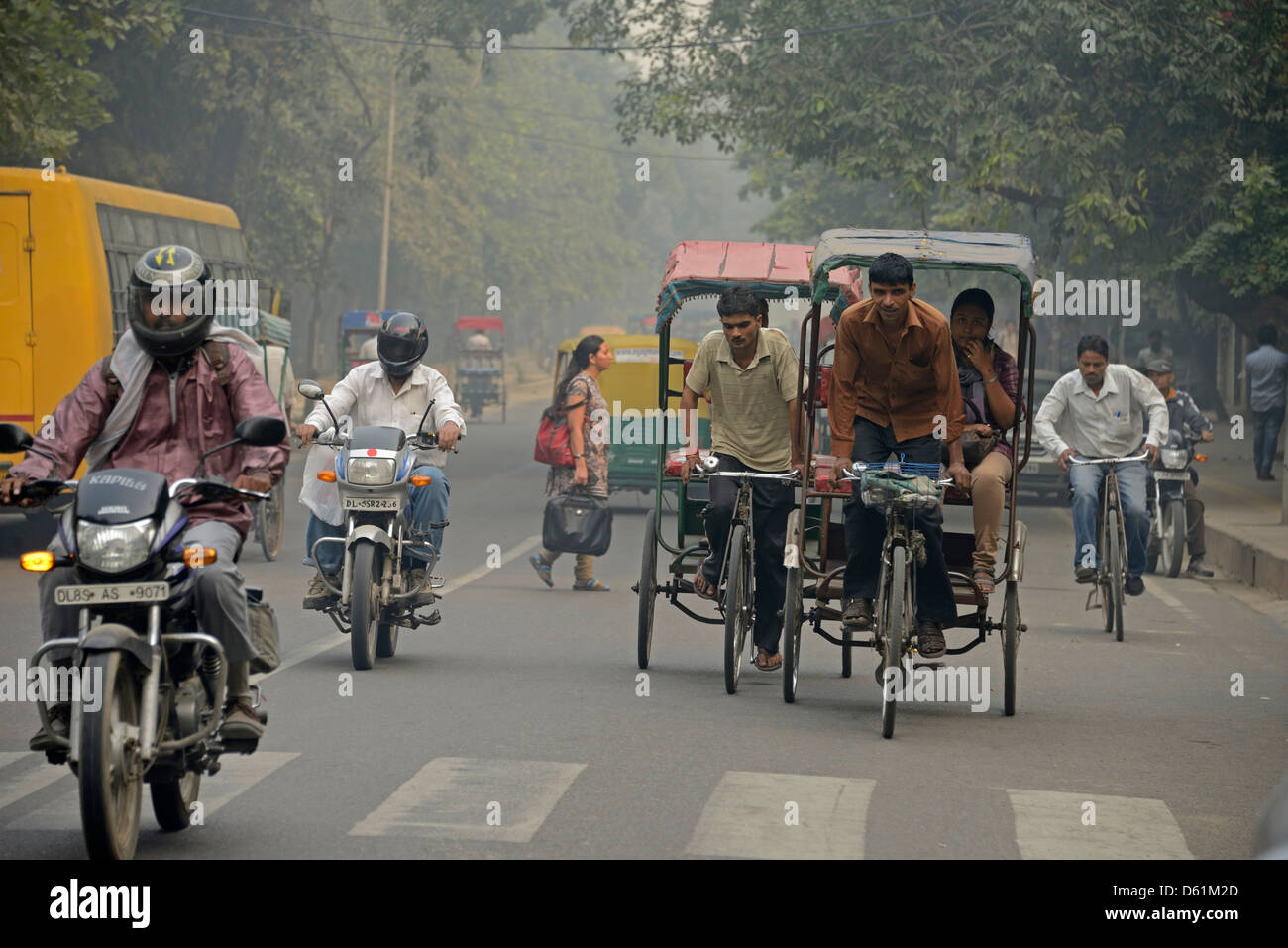 A traffic-congested street in Old Delhi, India Stock Photo - Alamy