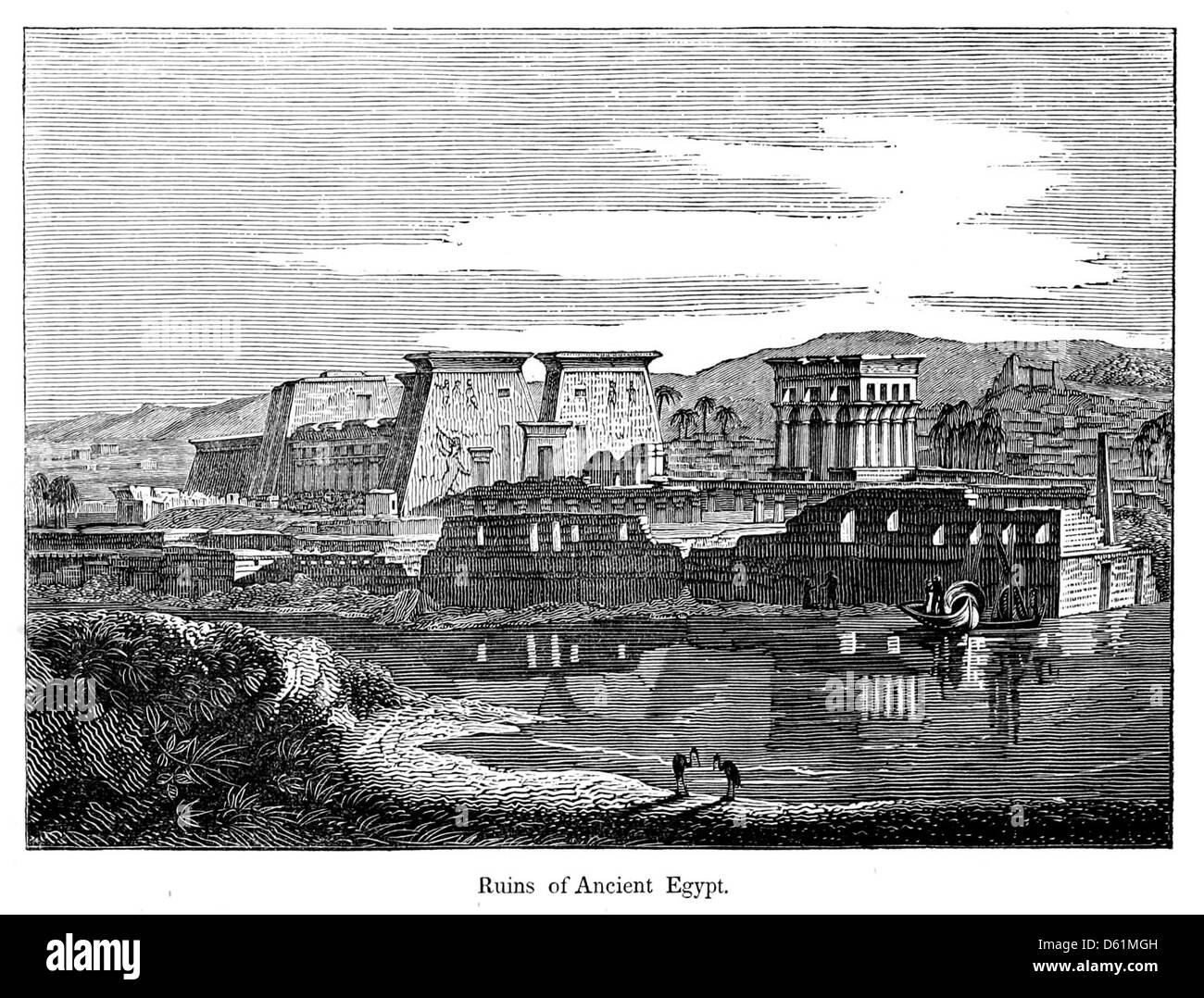 An image depicting the ruins of ancient Egypt from a popular 19th ...