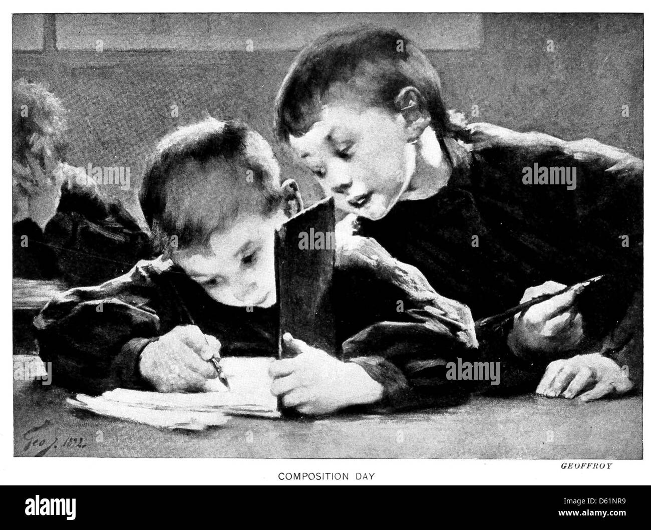 This 1903 illustration highlights a boy caught cheating in a ...