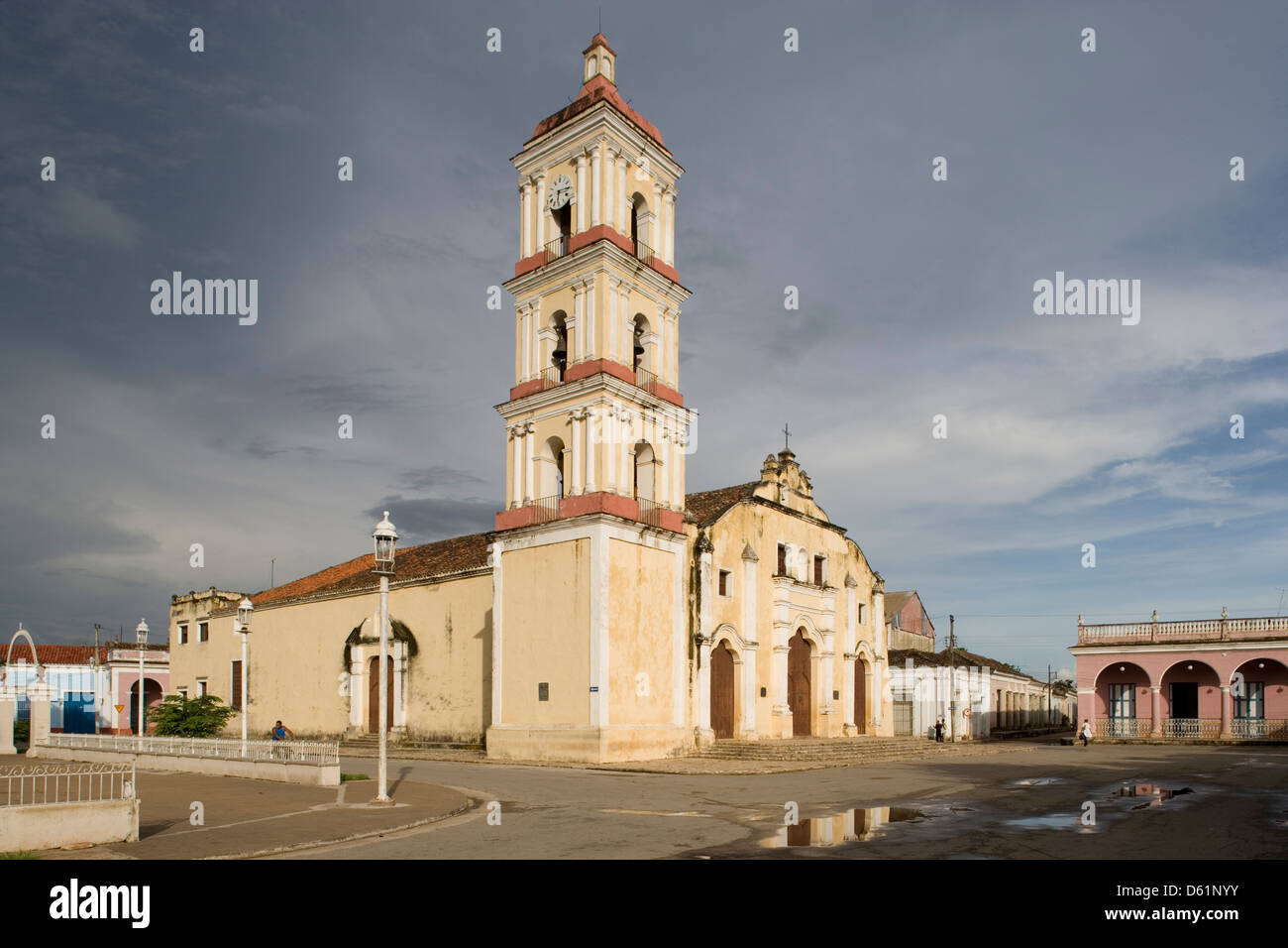 Remedios: cathedral / main square Stock Photo - Alamy