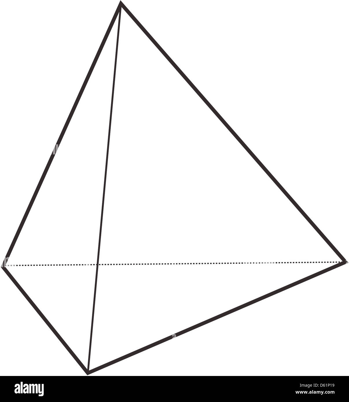 Triangular Based Pyramid Clipart Black And White