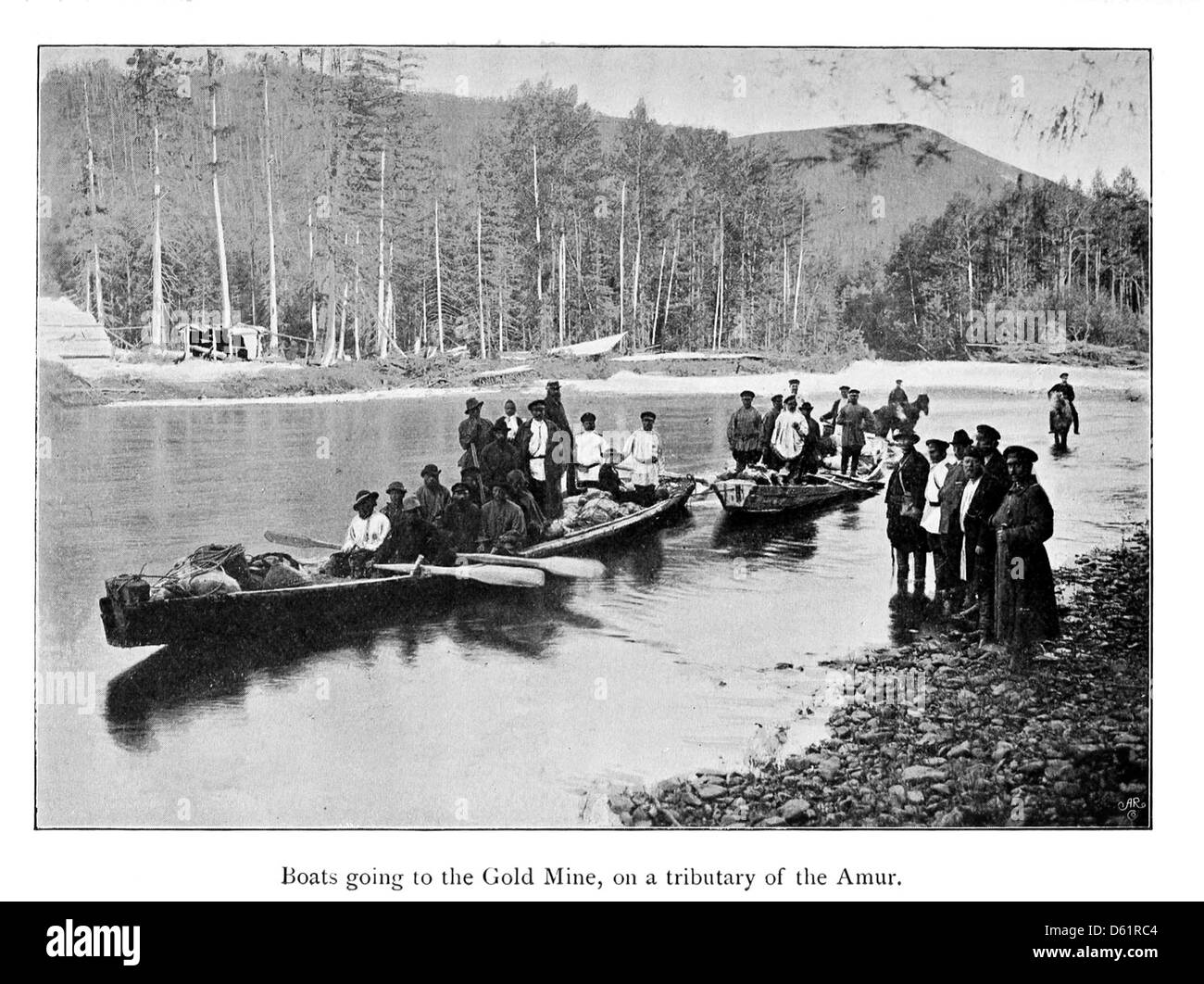 Ribbon of river Black and White Stock Photos & Images - Alamy