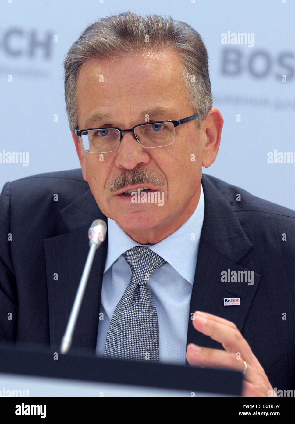 Bosch chairman of the managing board Franz Fehrenbach attends the ...
