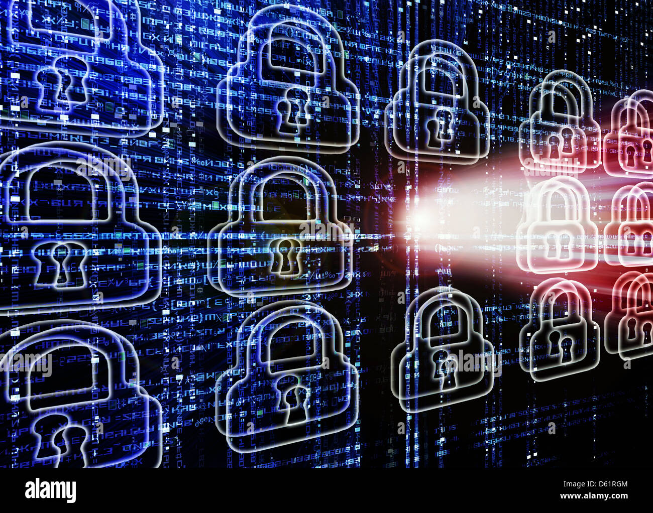 hacker attack background with lock Stock Photo - Alamy