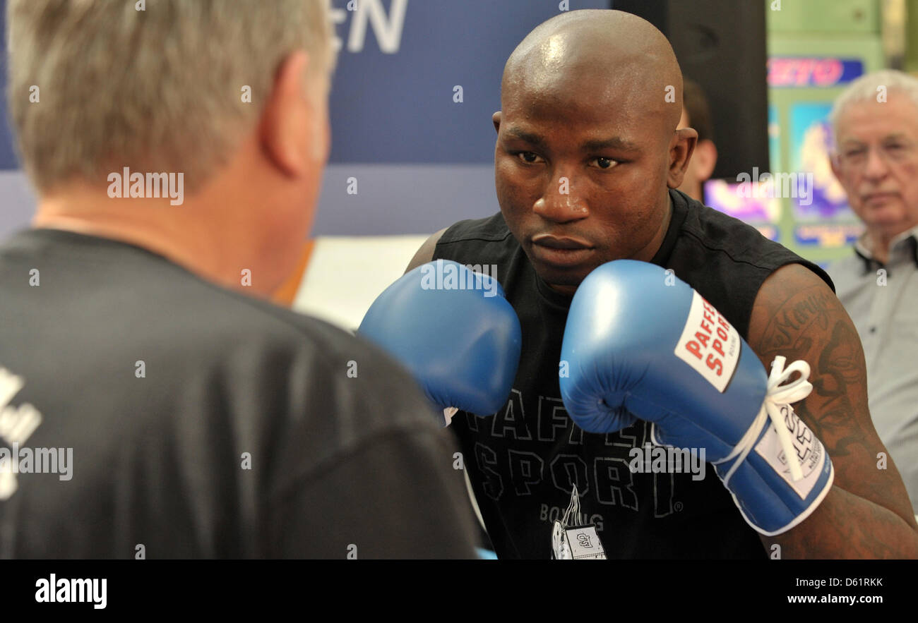 British boxer Ola Afolabi prepares for his fight against Marco Huck in ...