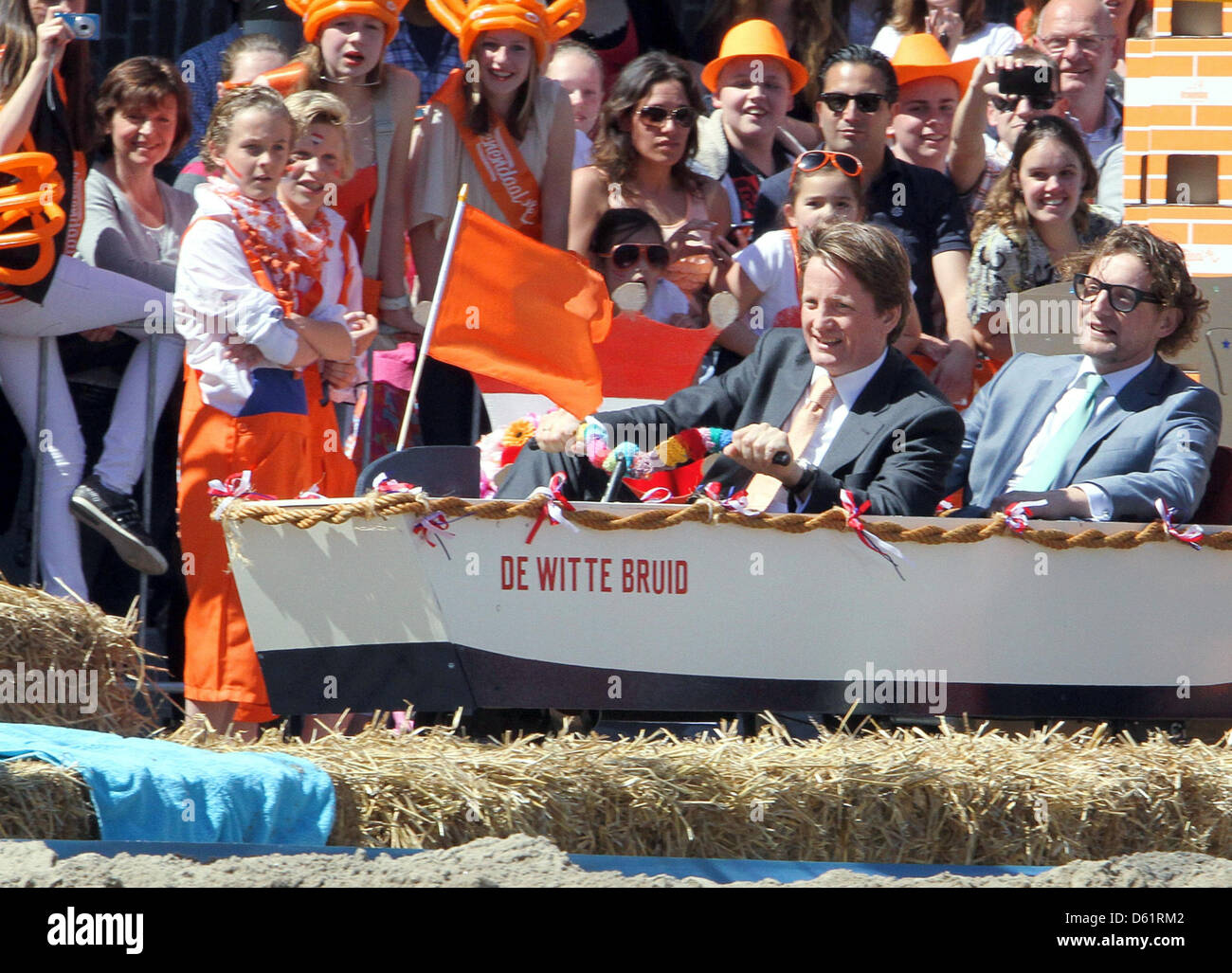 Dutch Prince Pieter Christiaan (L) and Prince Bernhard celebrate Queen ...