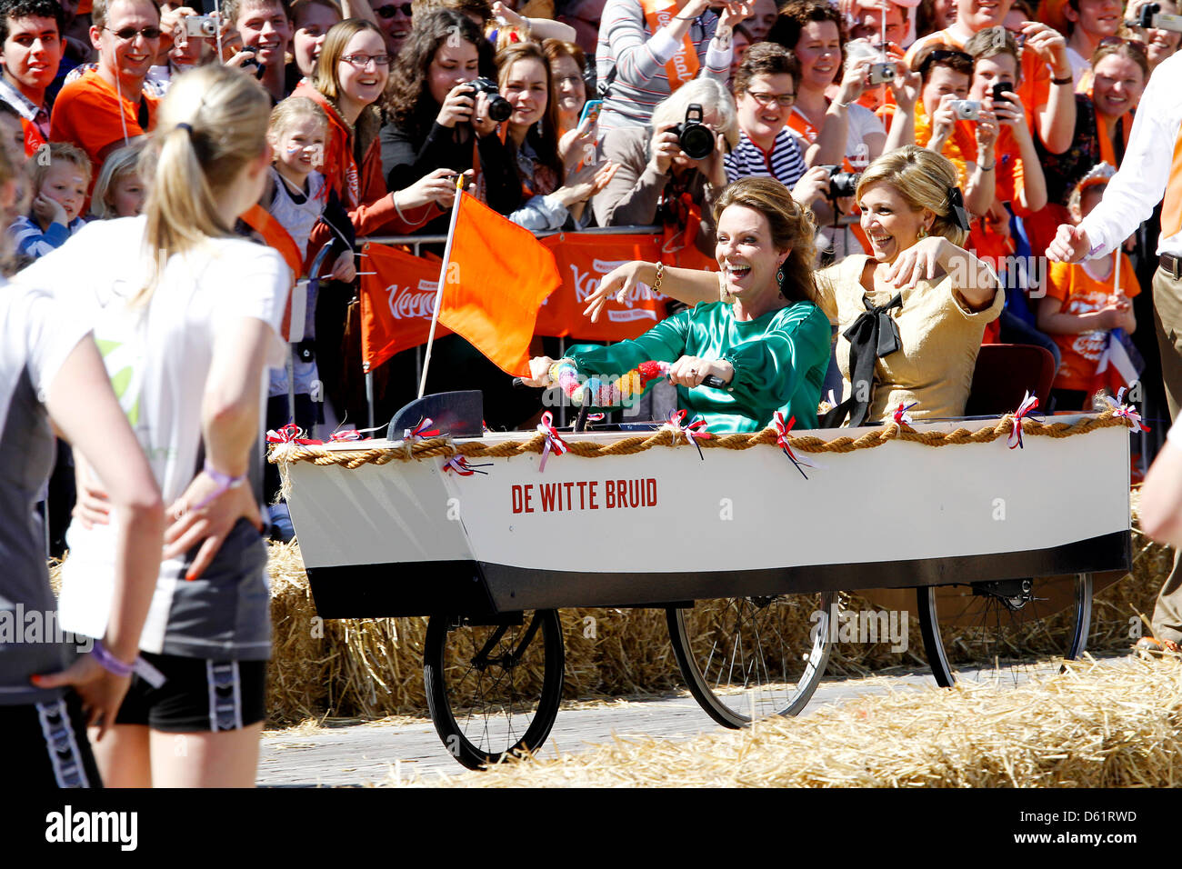Dutch Princess Annette (C) and Princess Maxima (R) celebrate Queen's ...