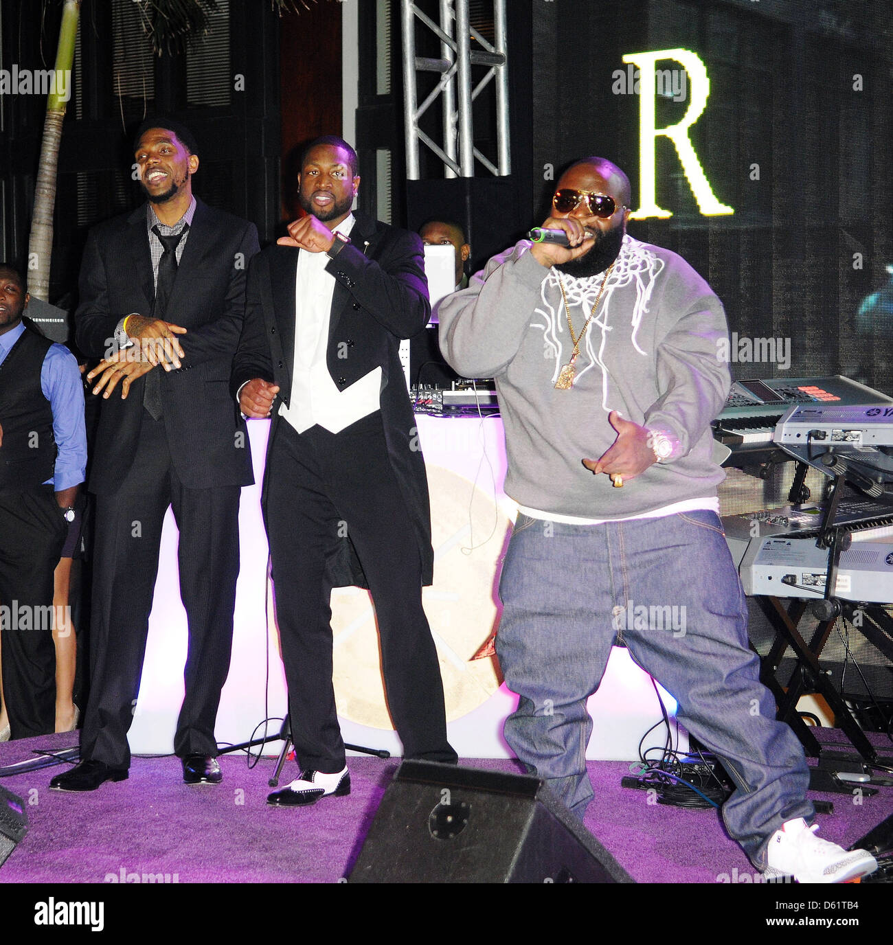 Udonis Haslem, Dwyane Wade and Rick Ross Dwyane Wade's 30th Birthday ...