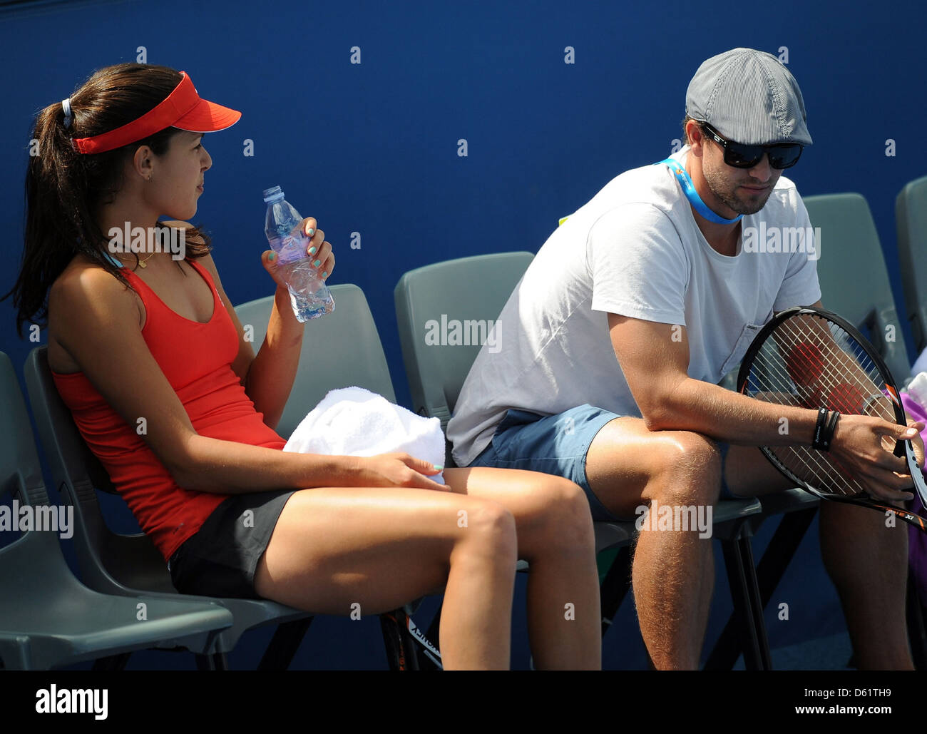 Ana Ivavic and boyfriend Golfer Adam Scott Australian Open Practice ...