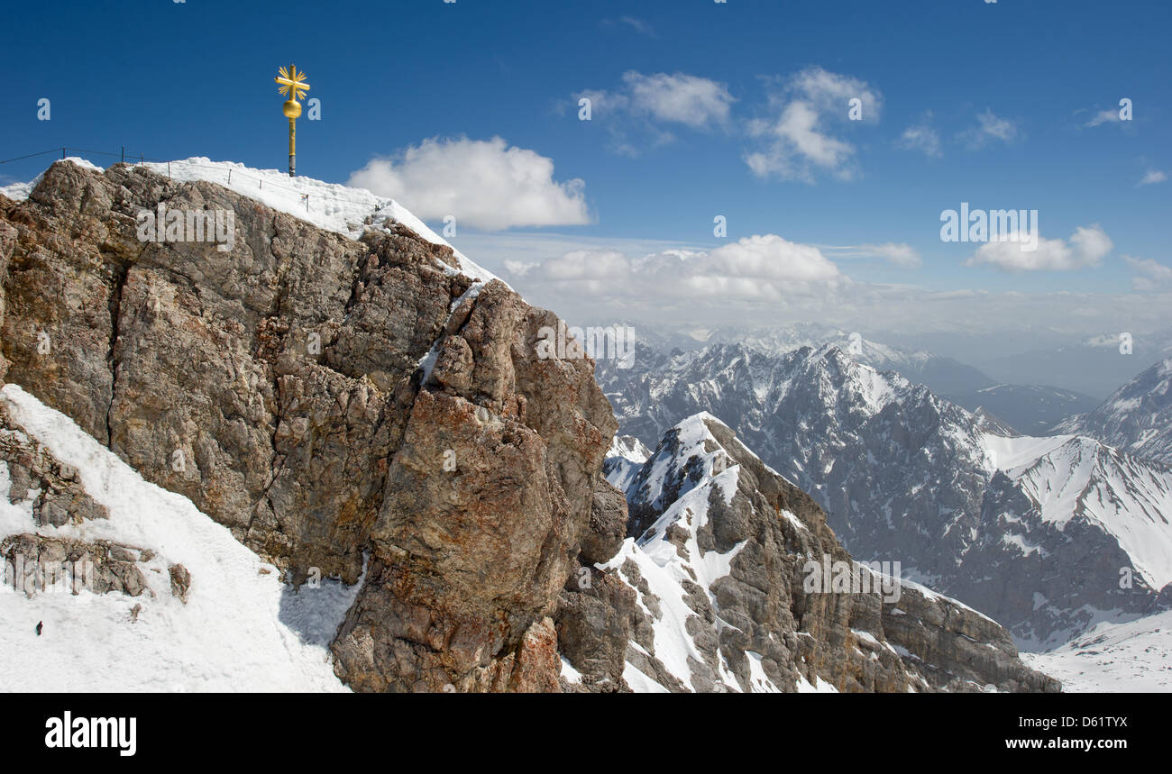 The summit of the Zugspitze is pictured near Garmisch-Partenkirchen ...