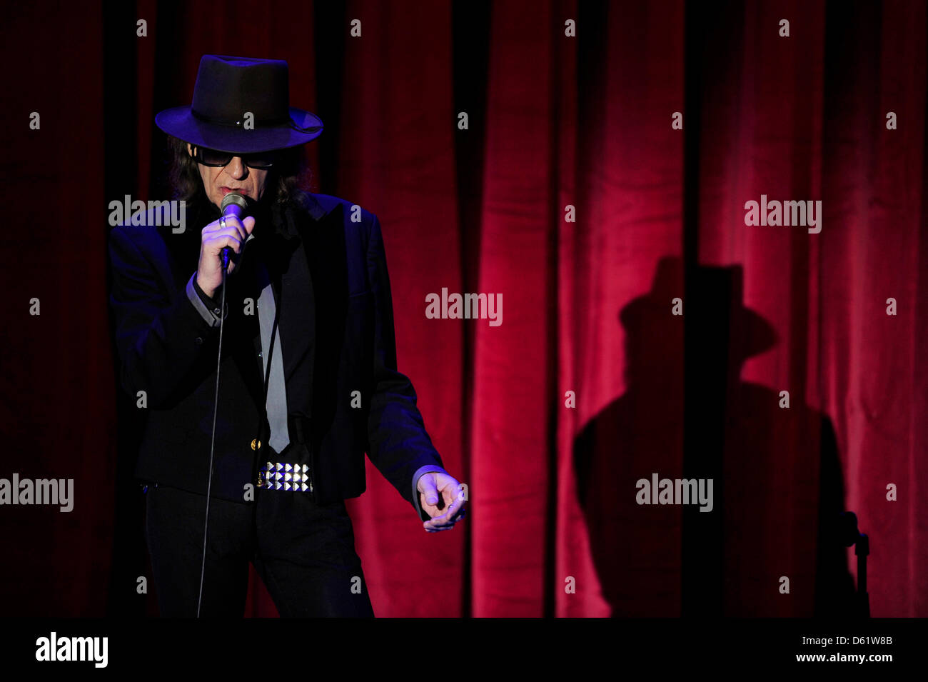 German singer Udo Lindenberg performs during a ceremony on the occasion ...