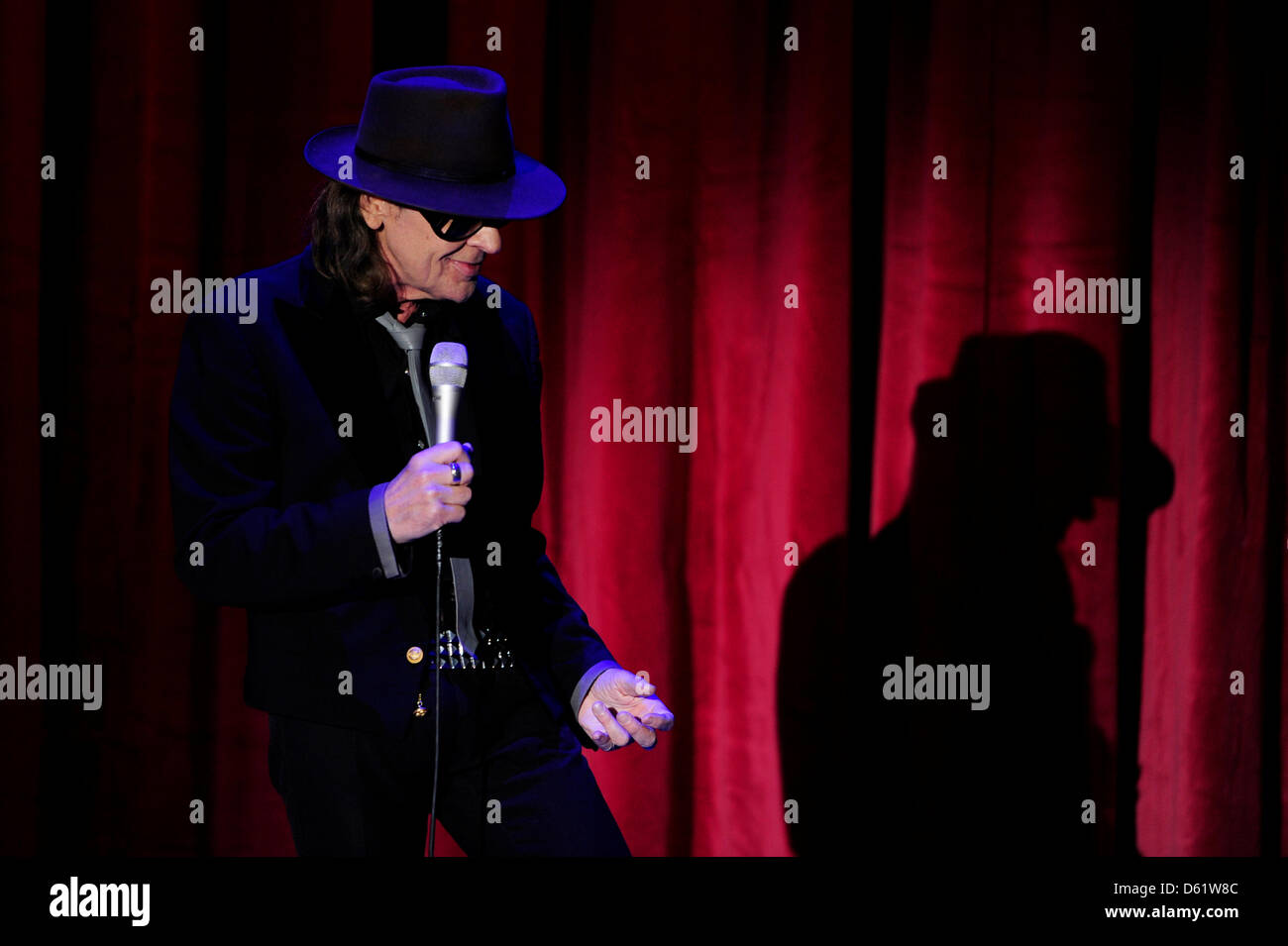 German singer Udo Lindenberg performs during a ceremony on the occasion ...