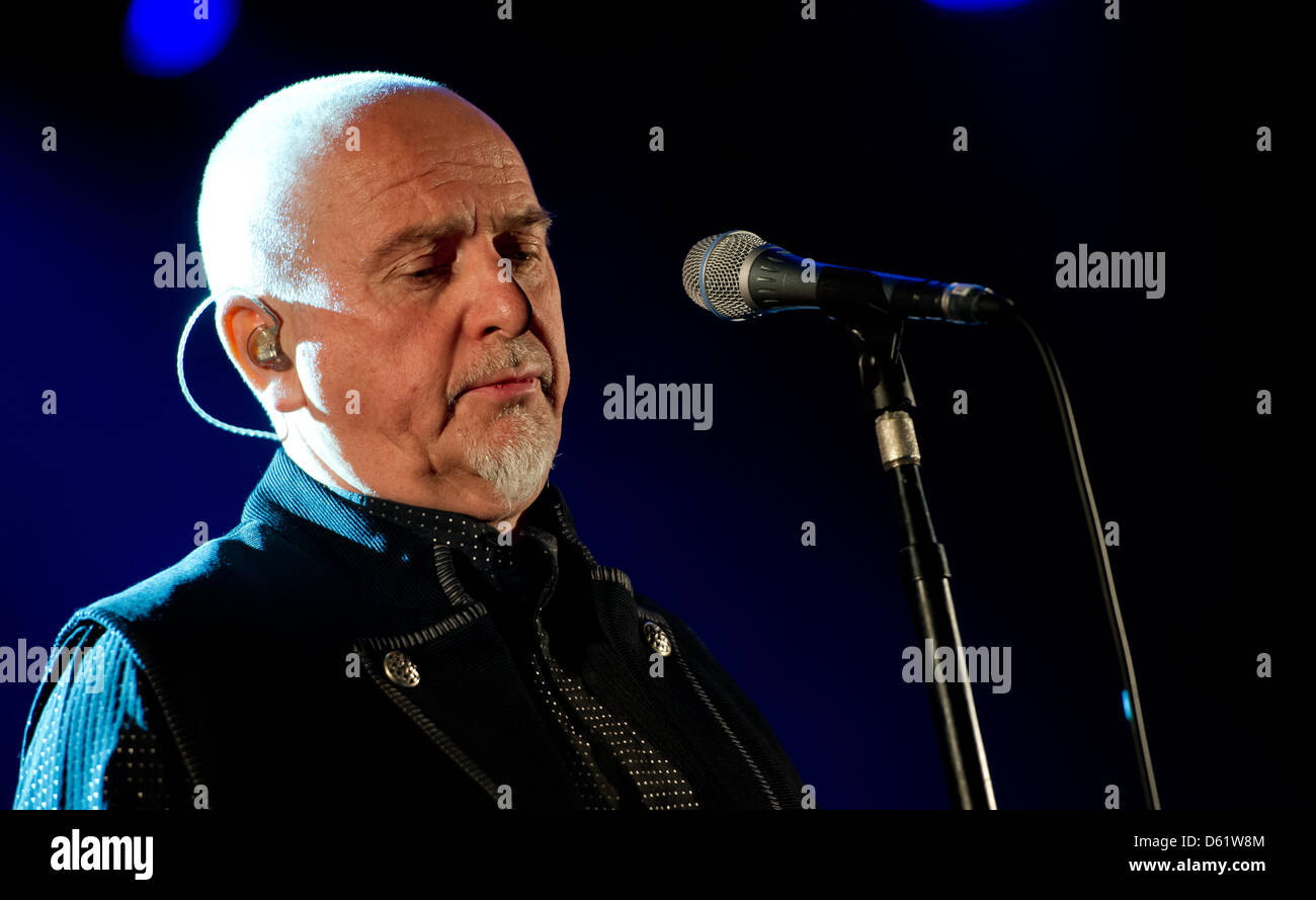 English singer Peter Gabriel performs the first leg of his tour 'New ...