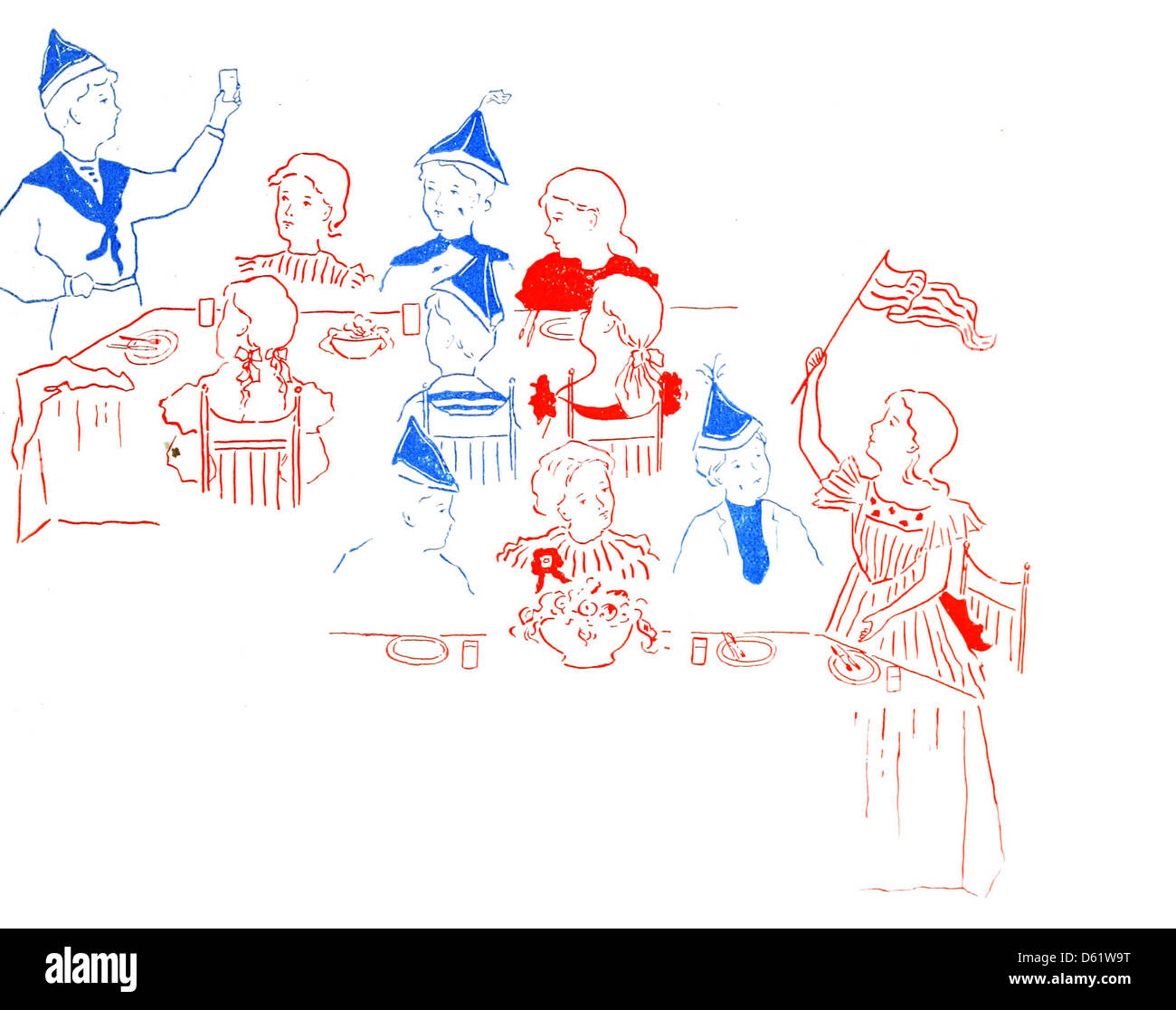 This 1897 illustration depicts a birthday celebration coinciding with ...