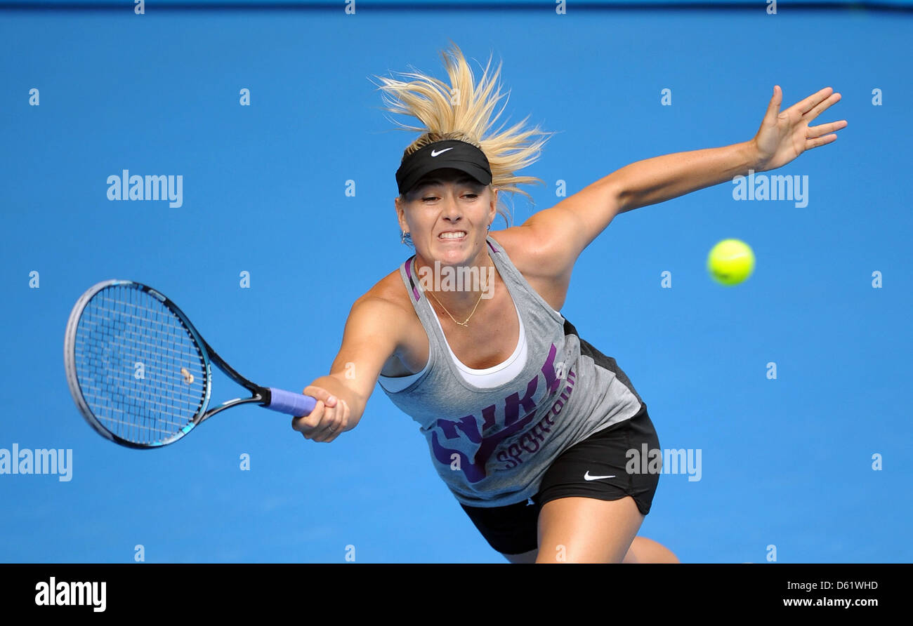 Maria Sharapova Australian Open Practice Session Melbourne, Australia ...