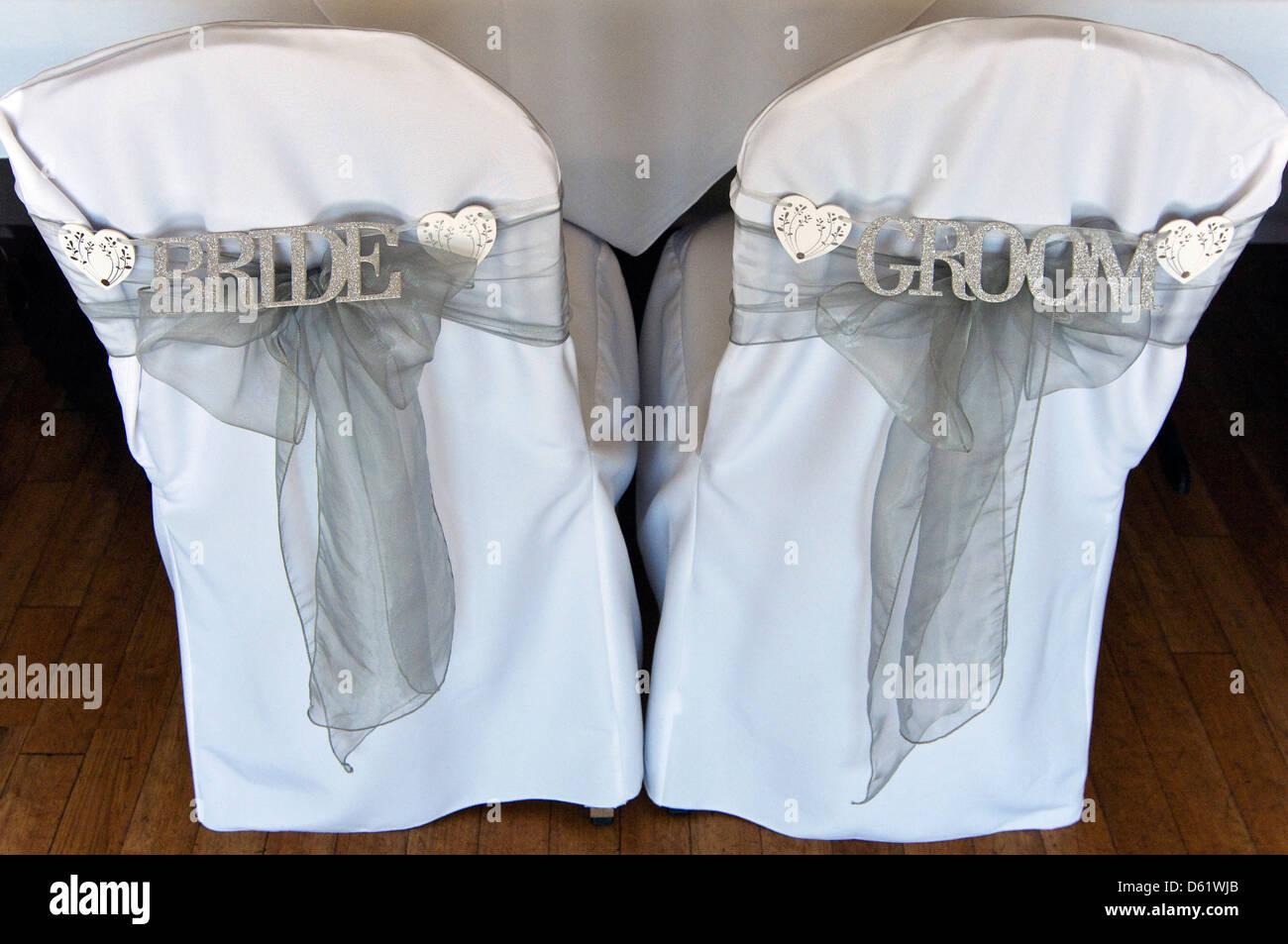 Bride and groom chairs hi-res stock photography and images - Alamy