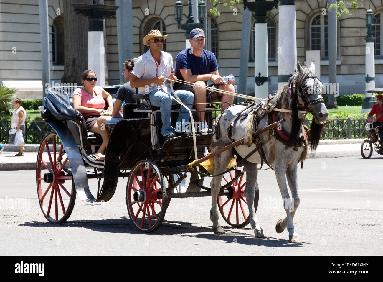Havana: horse & carriage taxi Stock Photo - Alamy