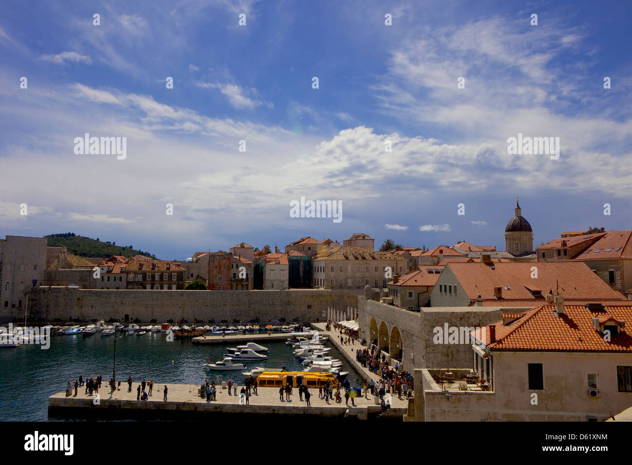 Old Port harbour area Dubrovnik city Dalmatia Croatia Europe Stock ...