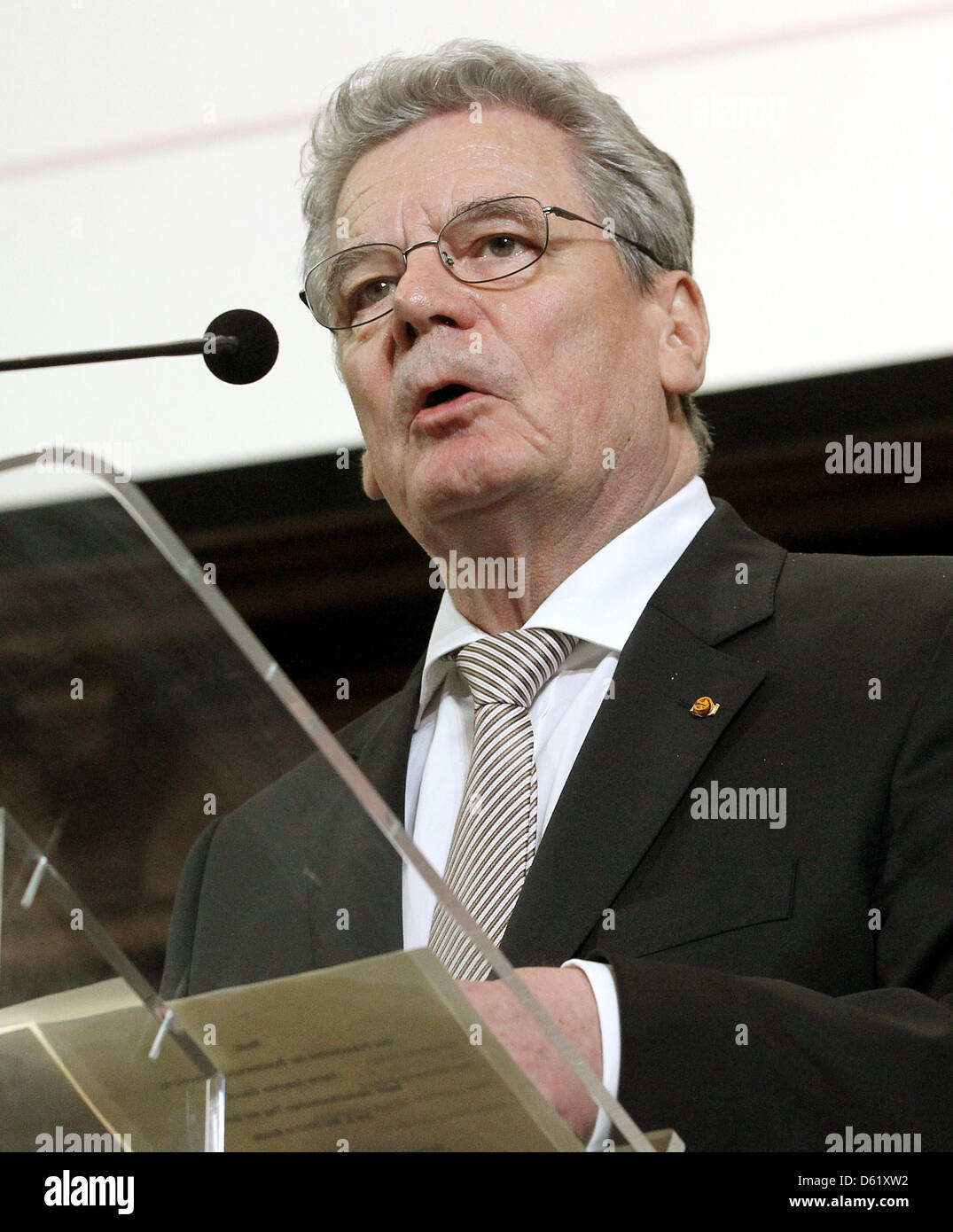 German President Joachim Gauck speaks at a commemorative event on the ...