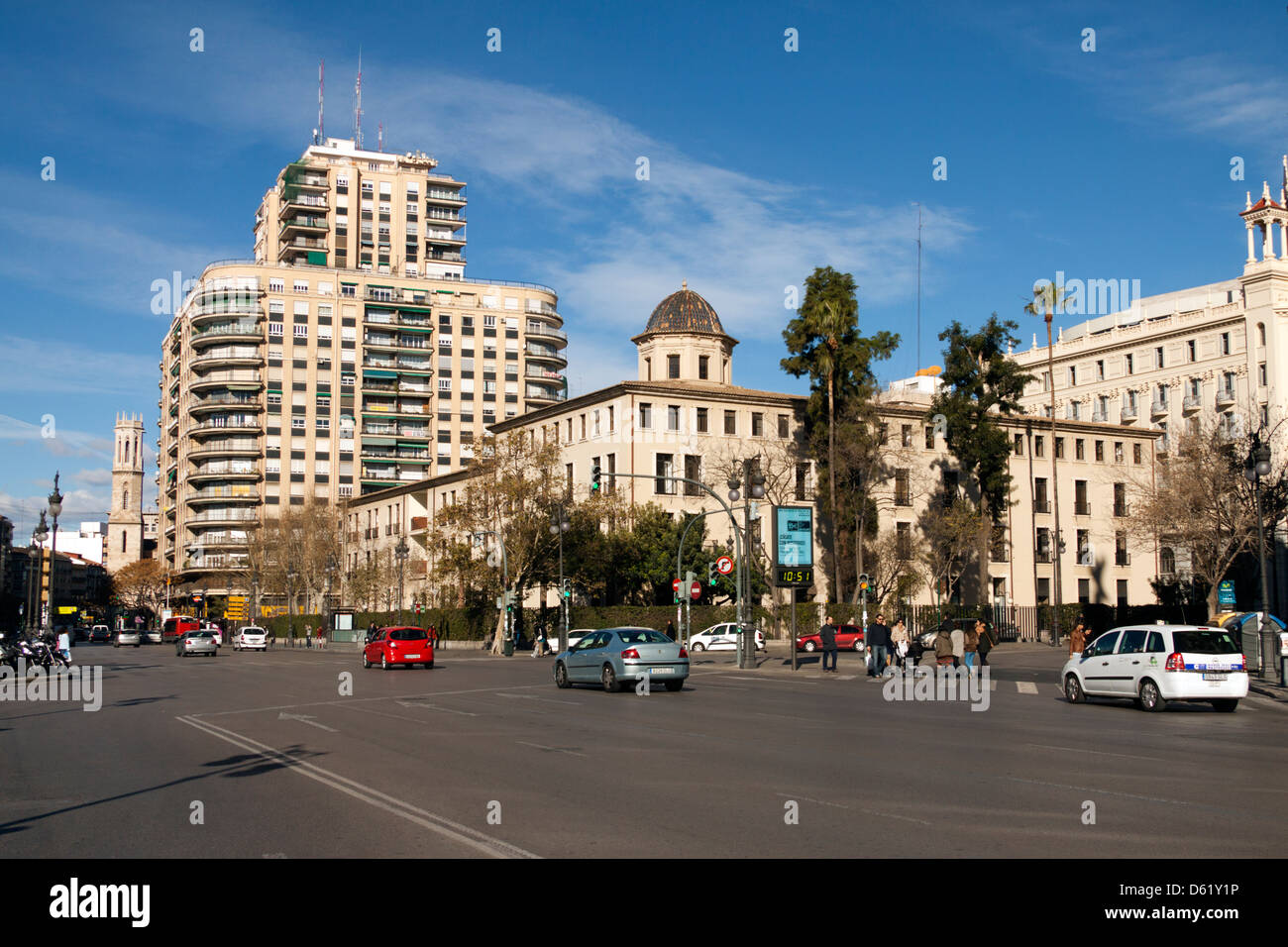 Valencia City, Spain. Main street (Xativa) in front of Estacion Del ...