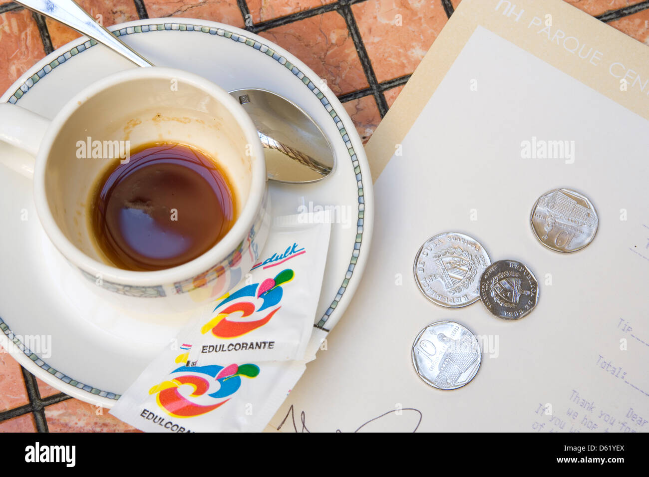 Tipping money coffee hi-res stock photography and images - Alamy