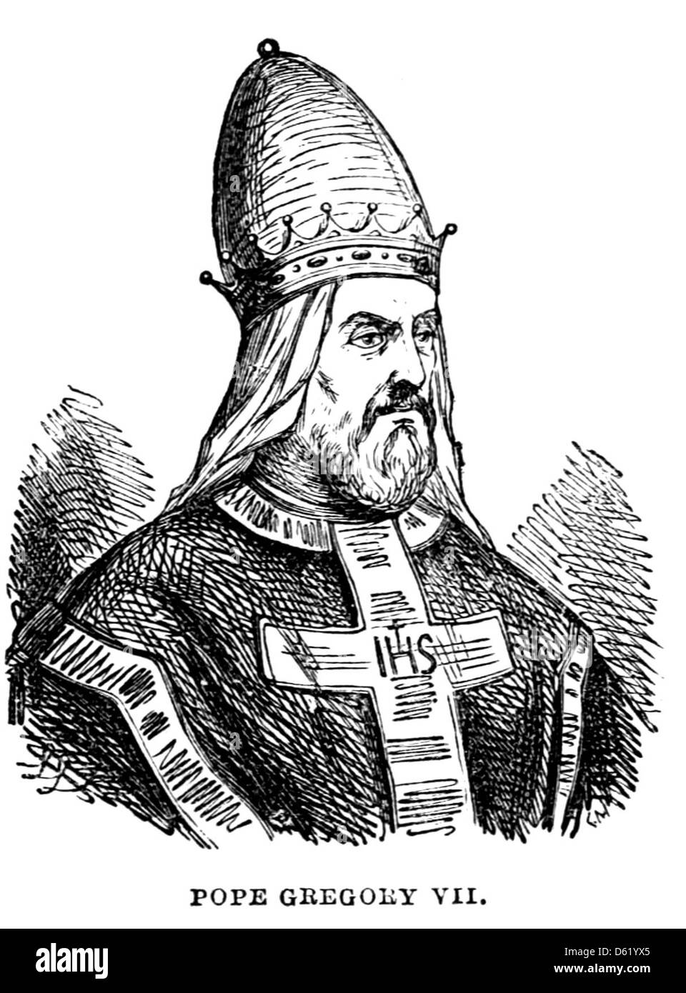 An 1874 illustration from 'A School History of Germany,' depicting Pope ...