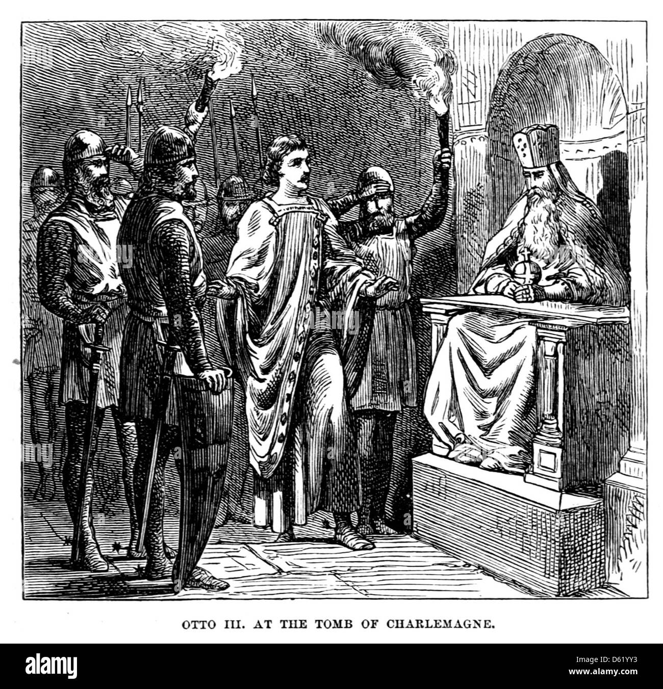 This 1874 illustration shows the tomb of Emperor Otto III and the tomb ...